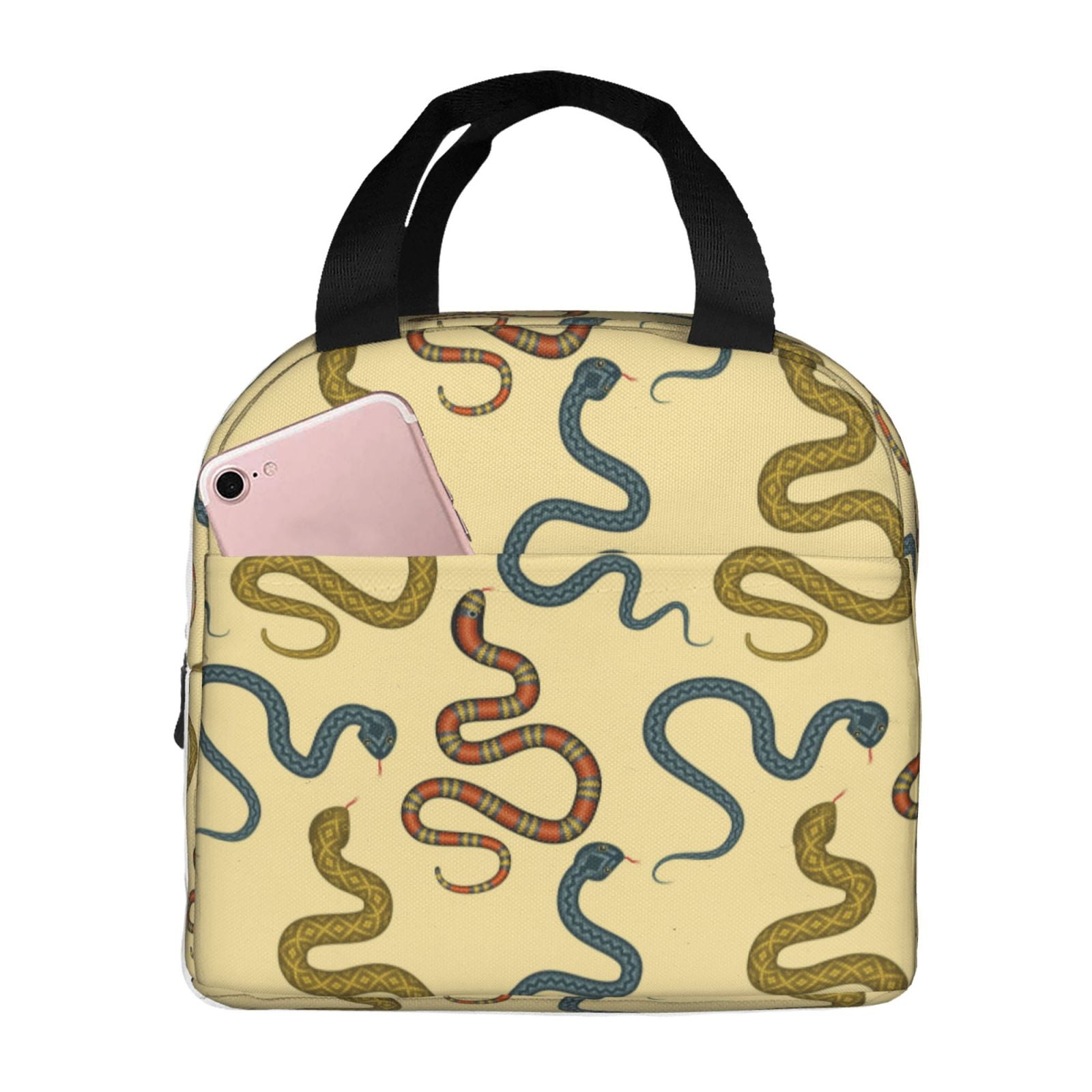 Zeuib Various Snake Insulated Lunch Bag for Men & Women, Reusable ...