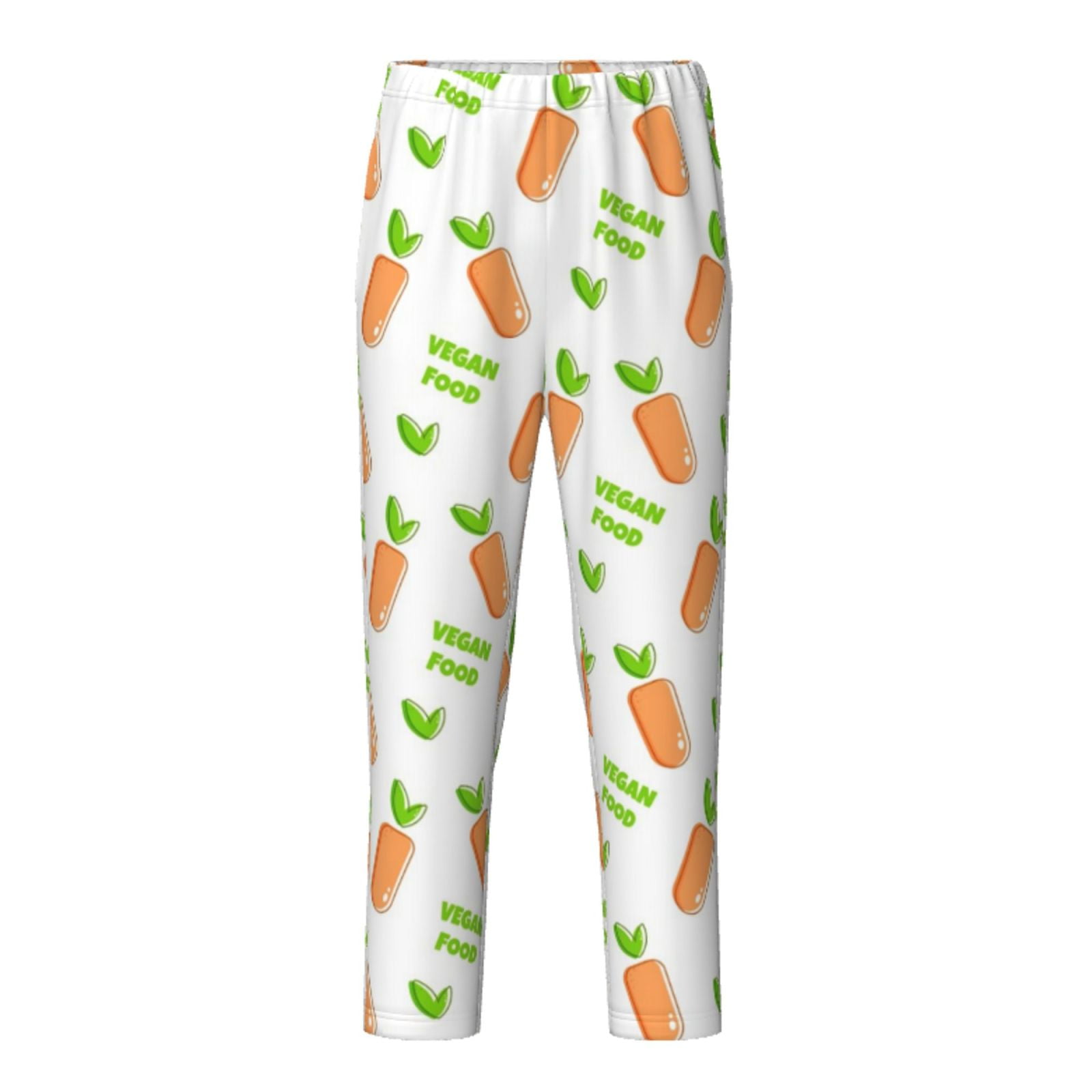 Zeuib Vegan Fruit Carrot Print Pajama Pants for Girls Boys,PJ Bottoms ...