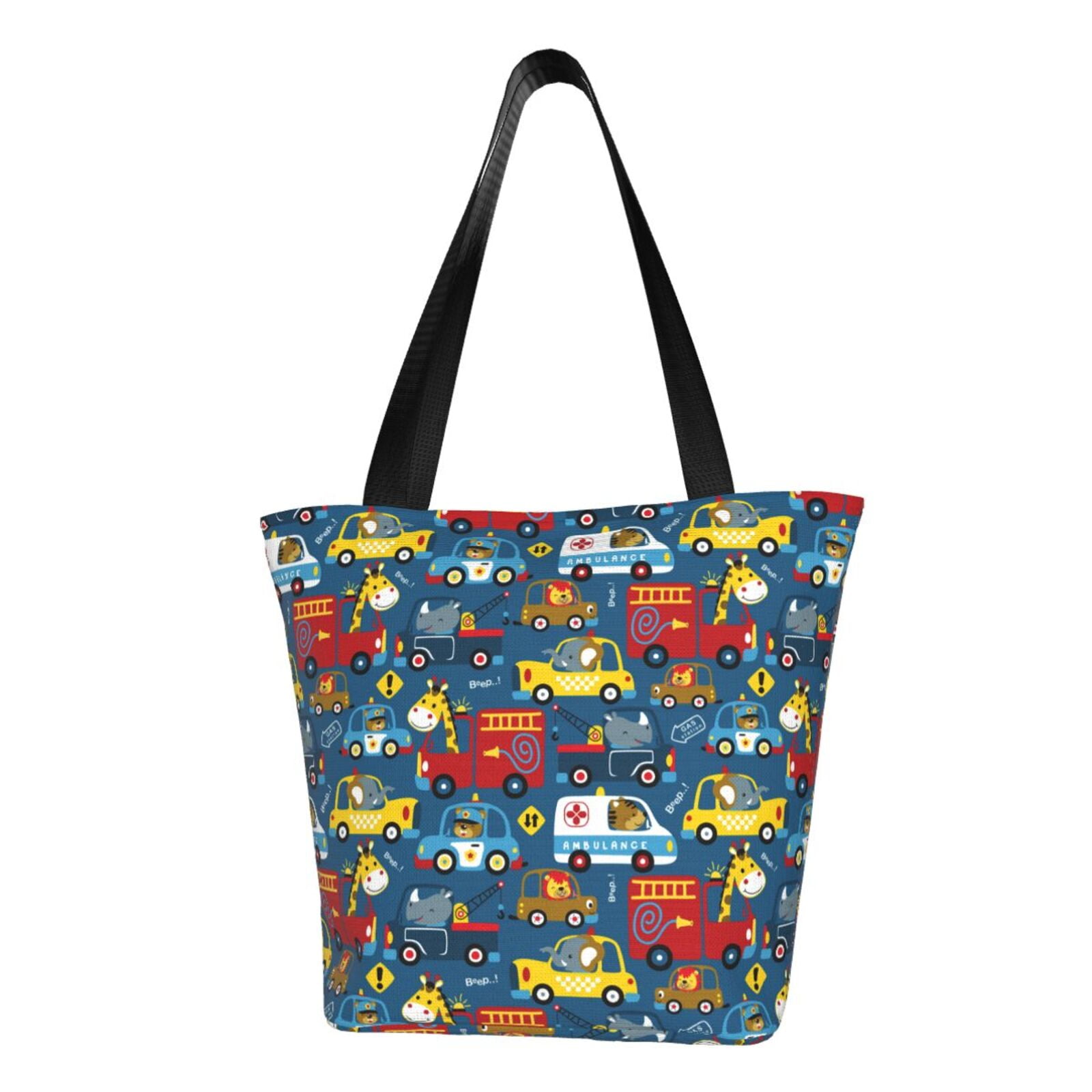 Zeuib Vehicles Cartoon with Funny Drivers,Animal Drivers Shoulder Bag ...