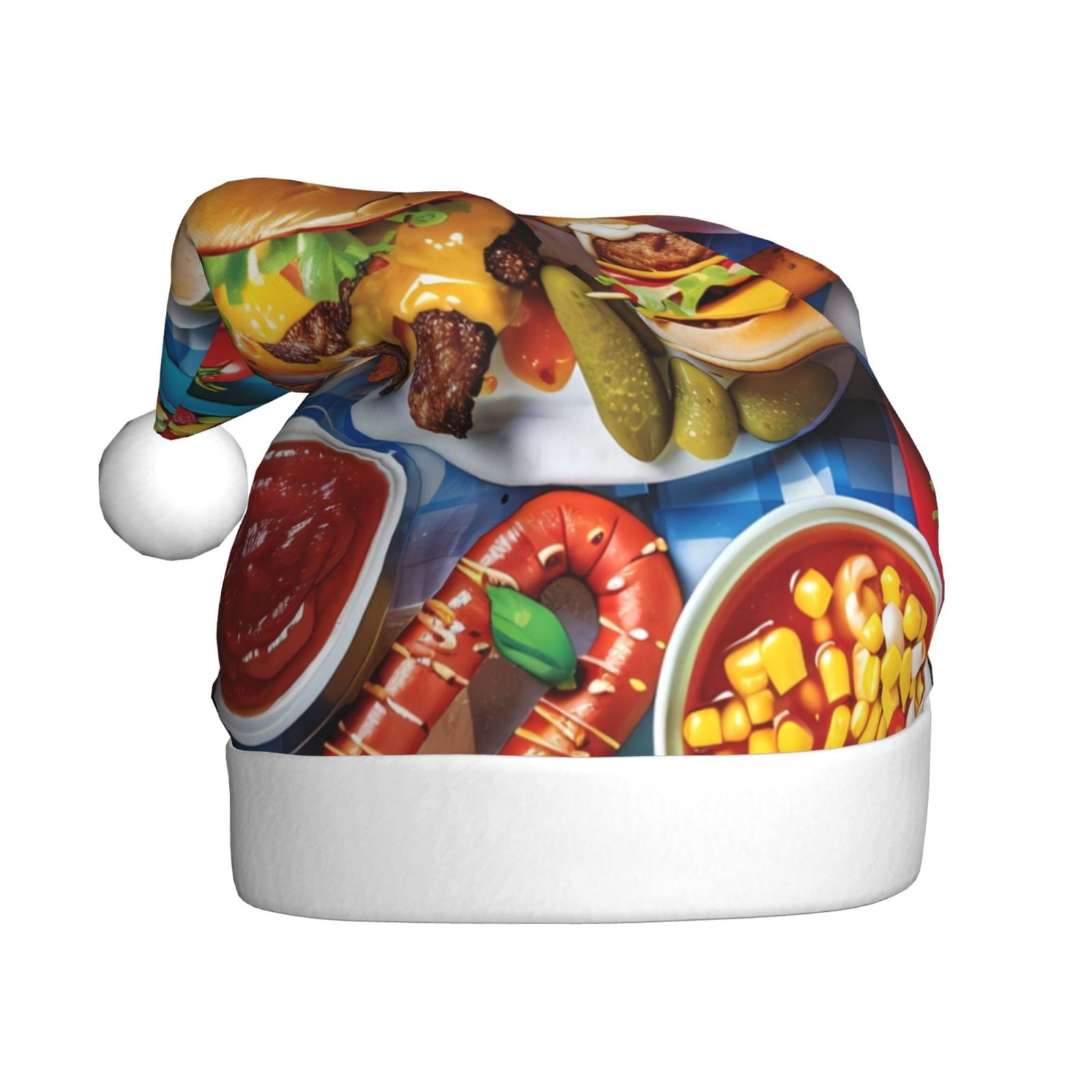 Zeuib Vibrant Picnic Food Spread Christmas Stocking Classic Large ...