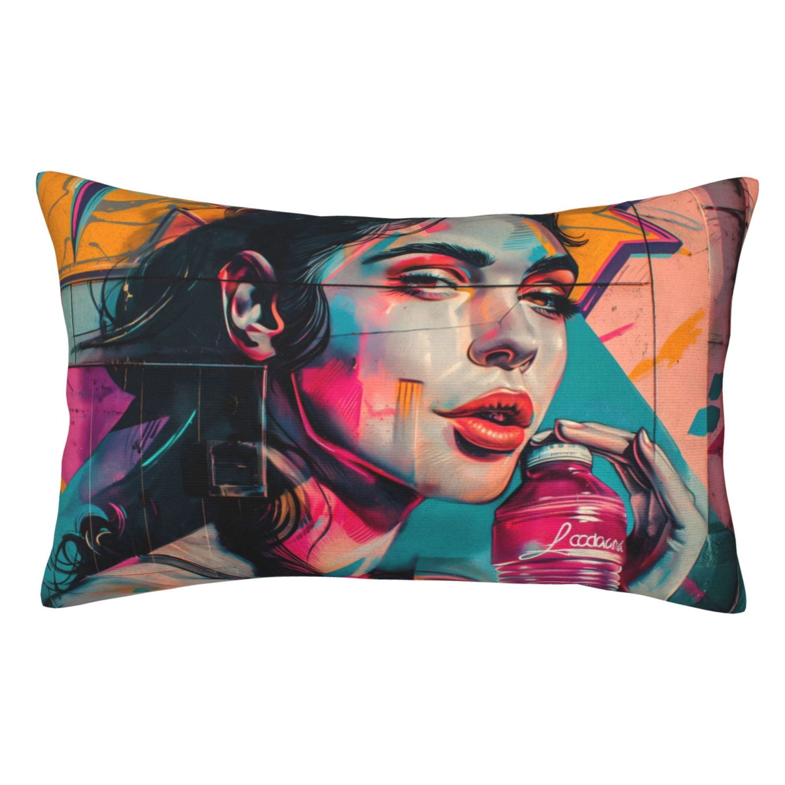 Zeuib Vibrant Street Art Portrait Print Luggage Covers For Suitcase Tsa ...