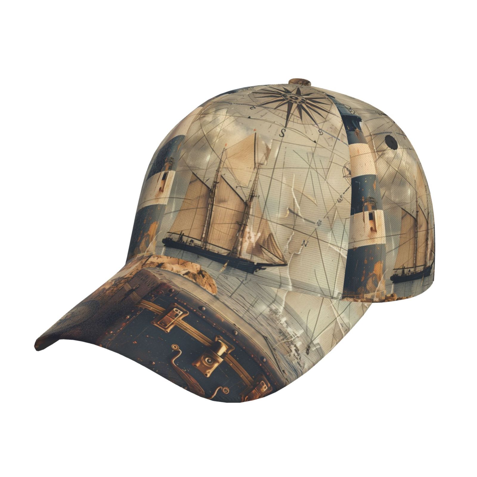 Zeuib Vintage Nautical Lighthouse Baseball Cap Adjustable Size for ...