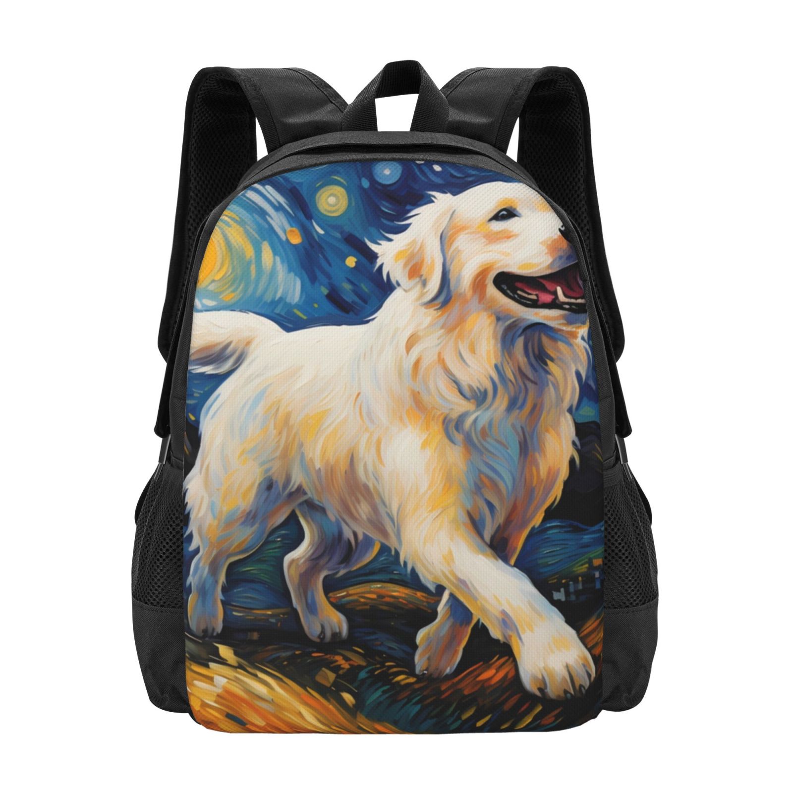 Zeuib Vintage Starry Sky Labrador Stylish and Lightweight Backpack ...