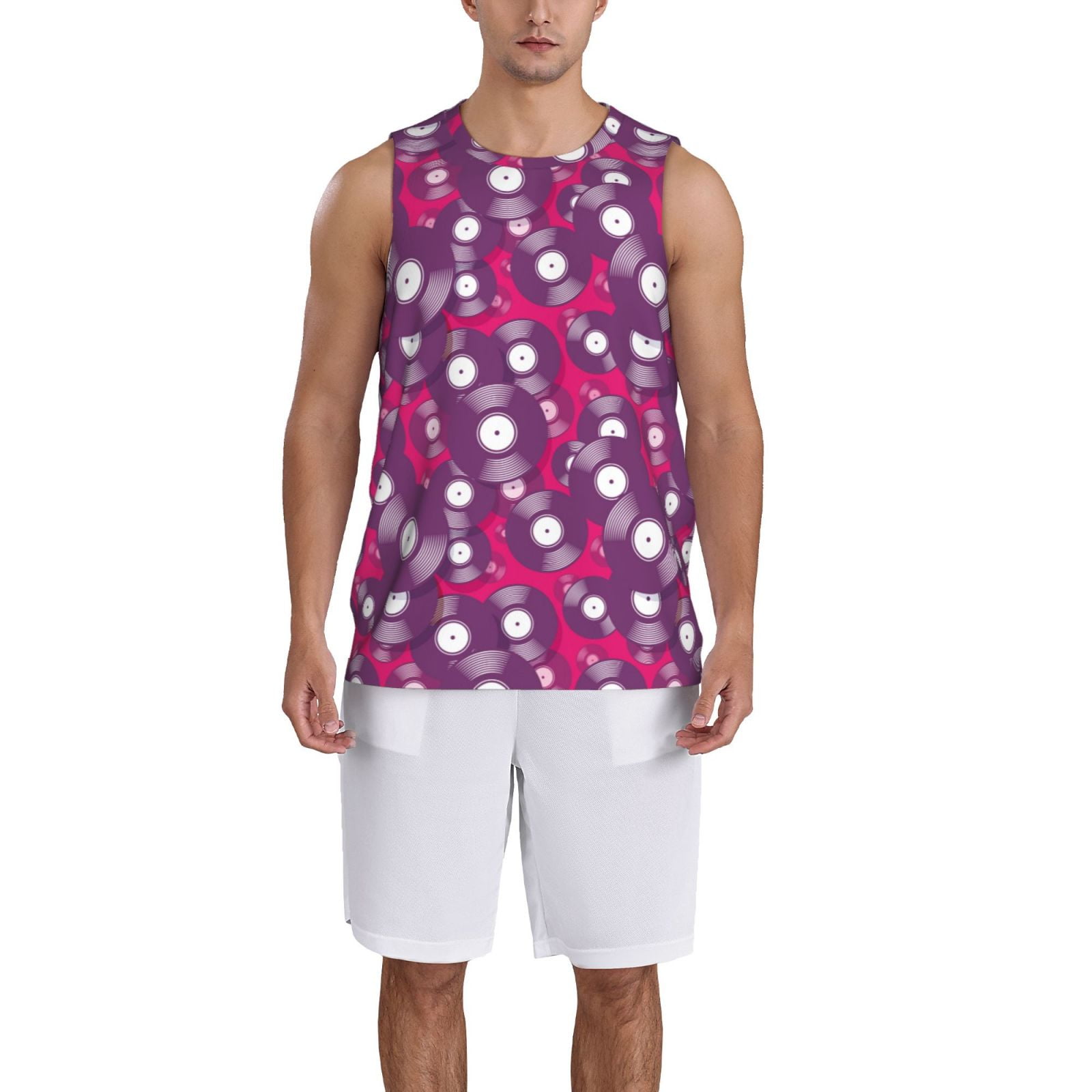 Zeuib Vintage Vinyl Record Jersey Shirt for Men,Mesh Athletic Practice ...