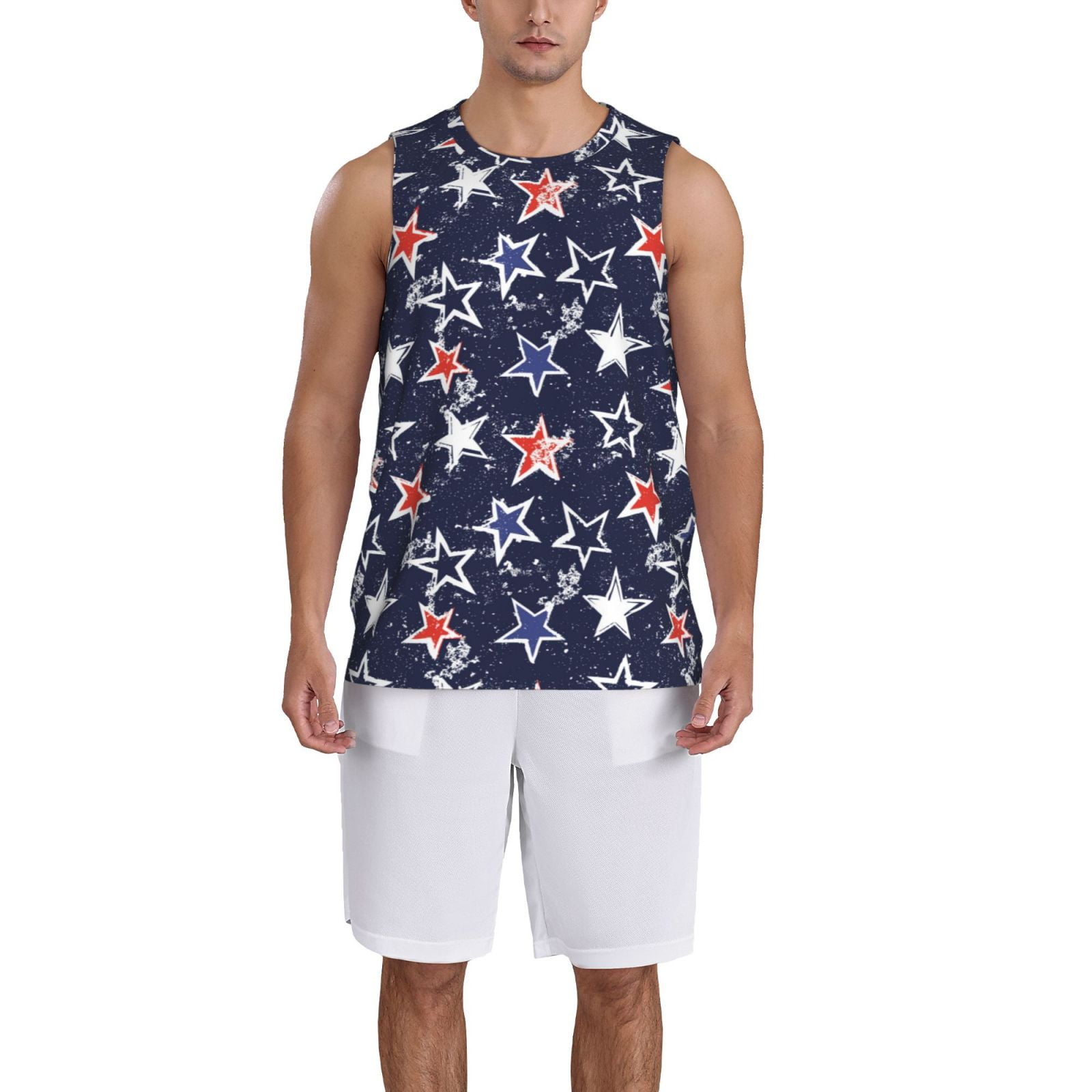 Zeuib Watercolor Stars Jersey Shirt for Men,Mesh Athletic Practice ...