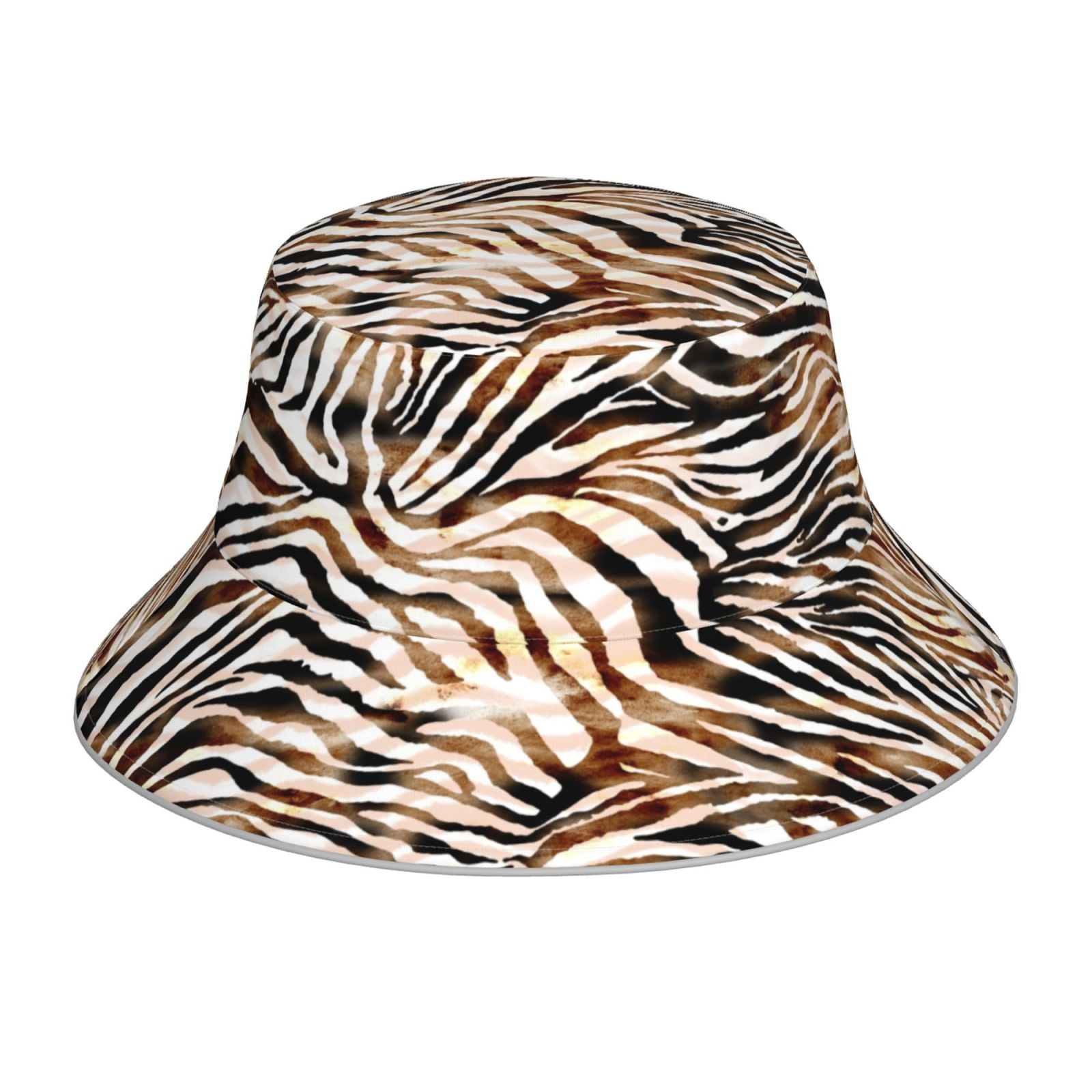 Zeuib Watercolor Zebra Reflective Bucket Hat, UV Protection, Wide Brim ...