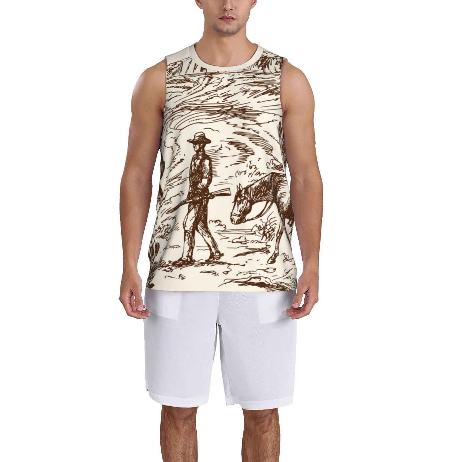 Zeuib Western Desert Cowboys2 Jersey Shirt for Men,Mesh Athletic ...