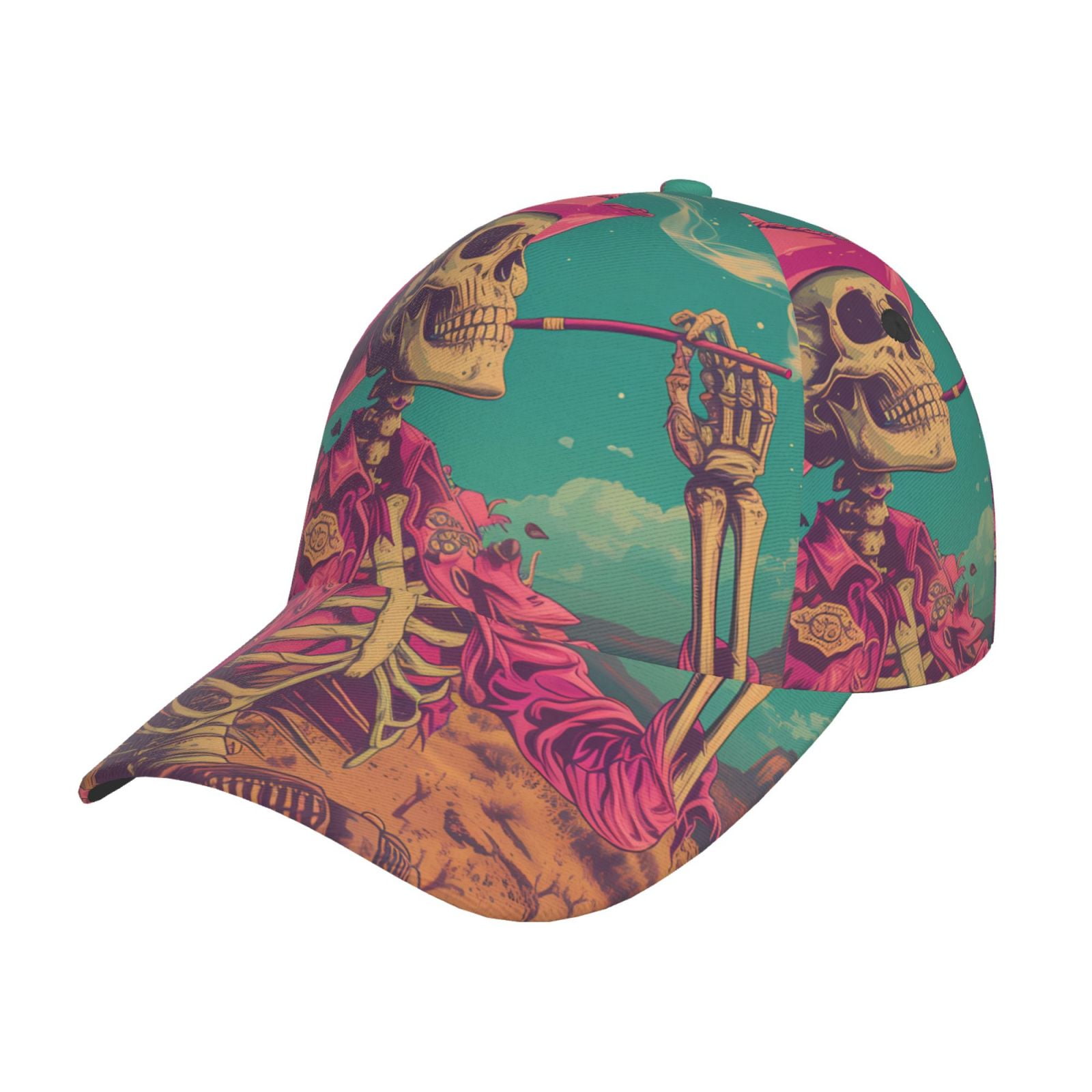 Zeuib Western Desert Skull Cowboy (2) Baseball Cap Adjustable Size for ...