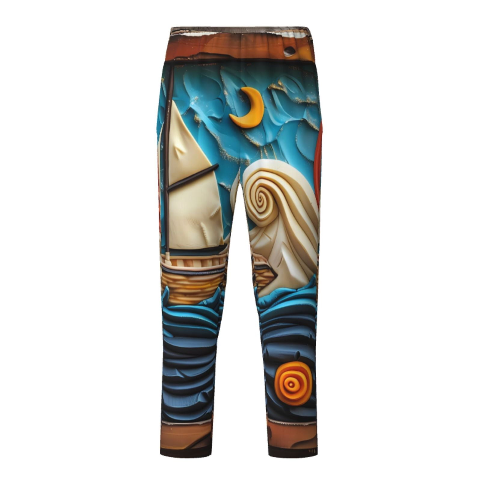 Zeuib Whimsical Sailboat Ocean Art Print Pajama Pants for Girls Boys,PJ ...