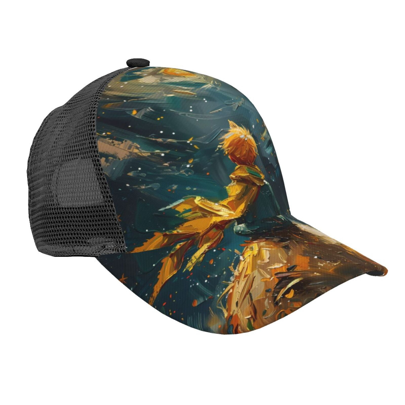 Zeuib Whimsical Starry Night Scene Print Men & Women Adjustable Mesh ...