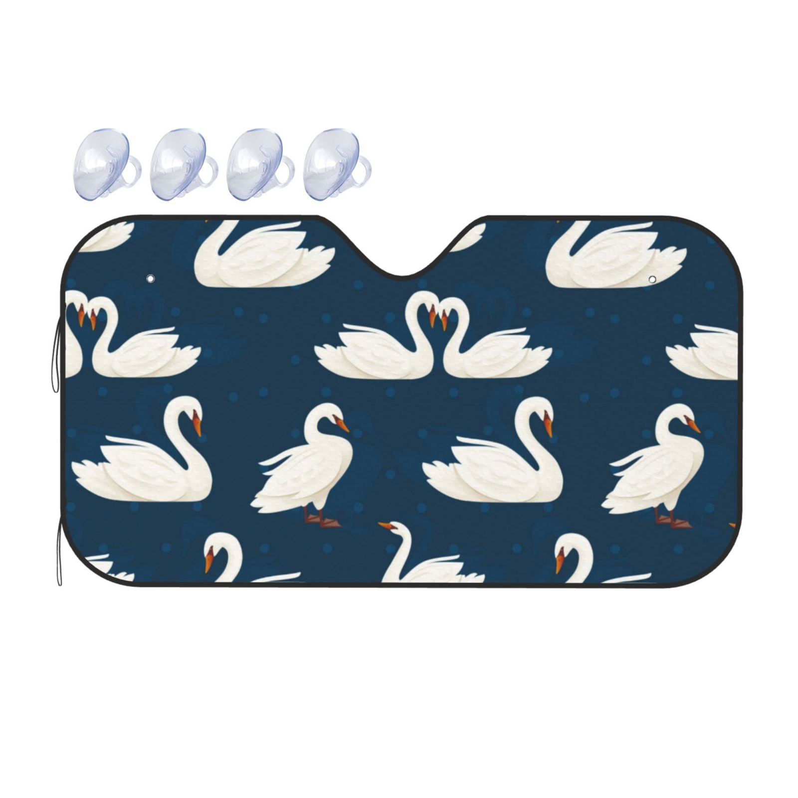 Zeuib White Swam Premium Car Sunshade: Superior Sun Protection and Heat ...