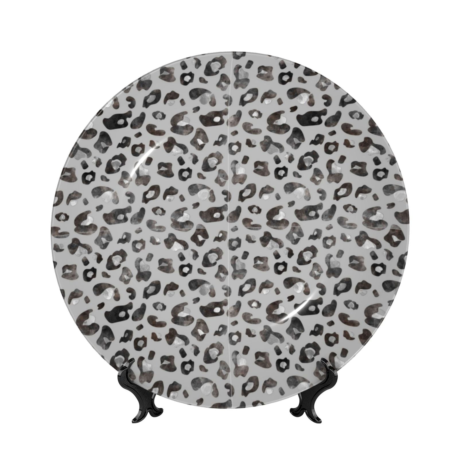 Zeuib Wild Animal Leopard Print Print Decorative Plate for Display ...