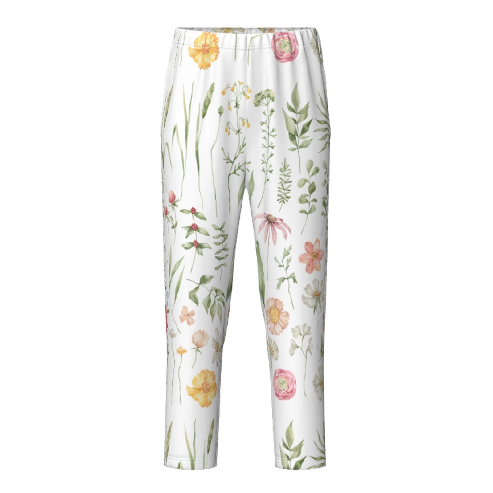 Zeuib Wildflower Watercolor 2 Print Pajama Pants for Girls Boys,PJ ...