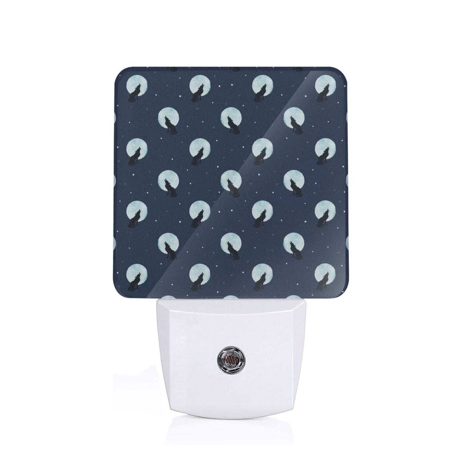 Zeuib Wolf And Moon LED Night Light,Plug in Night Light with Dusk to ...