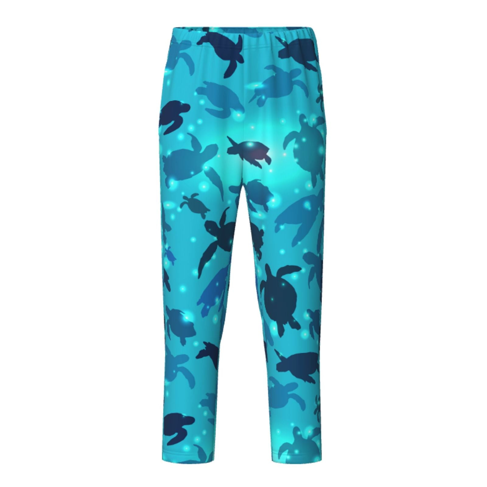 Zeuib World Turtle Day Print Pajama Pants for Girls Boys,PJ Bottoms for ...