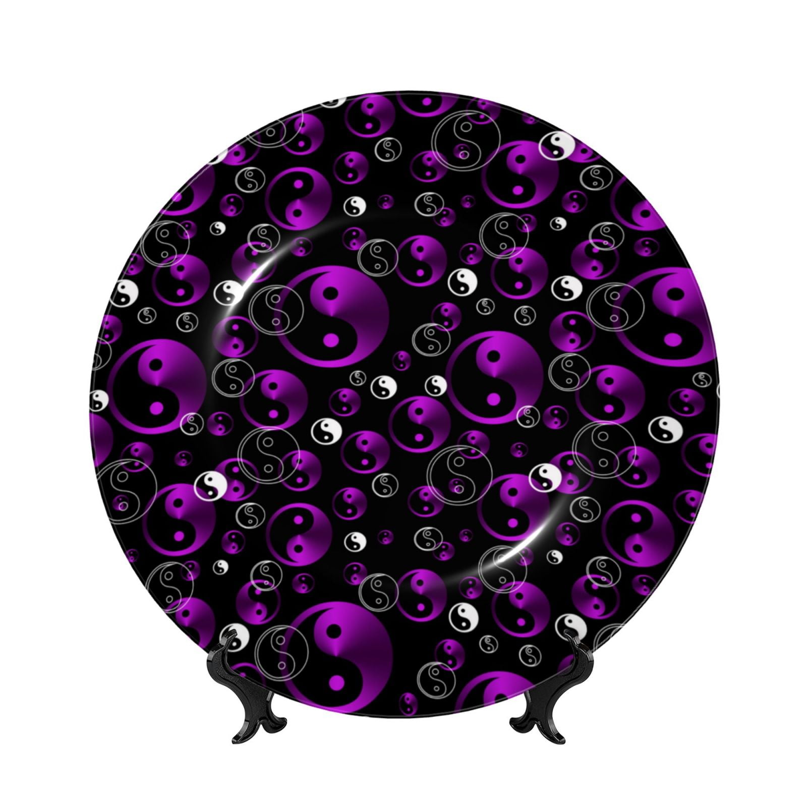 Zeuib Yin Yang1 Print Decorative Plate for Display, Bone China ...