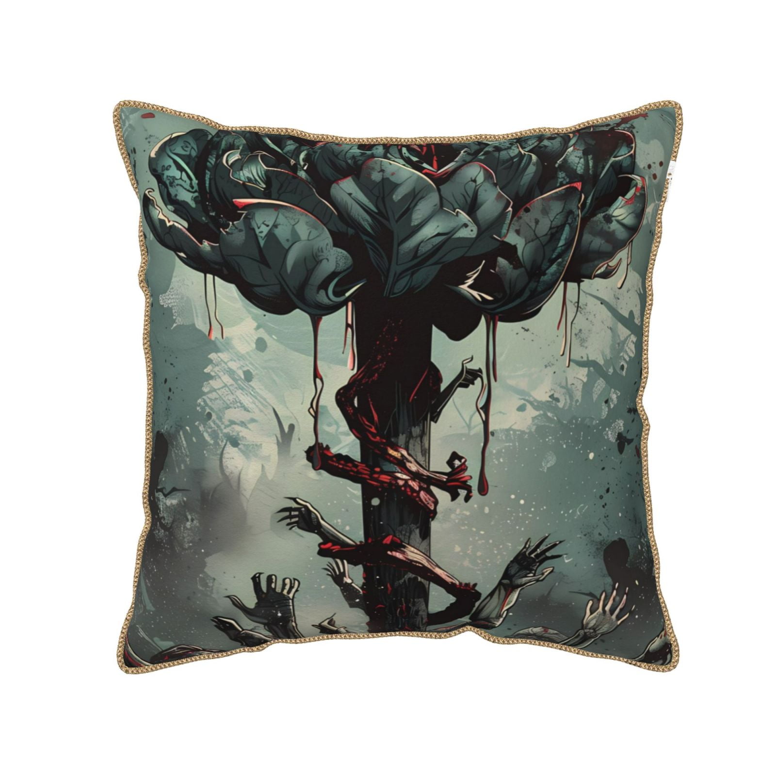 Zeuib Zombie Flower Apocalypse Print Decorative Throw Pillow Covers ...