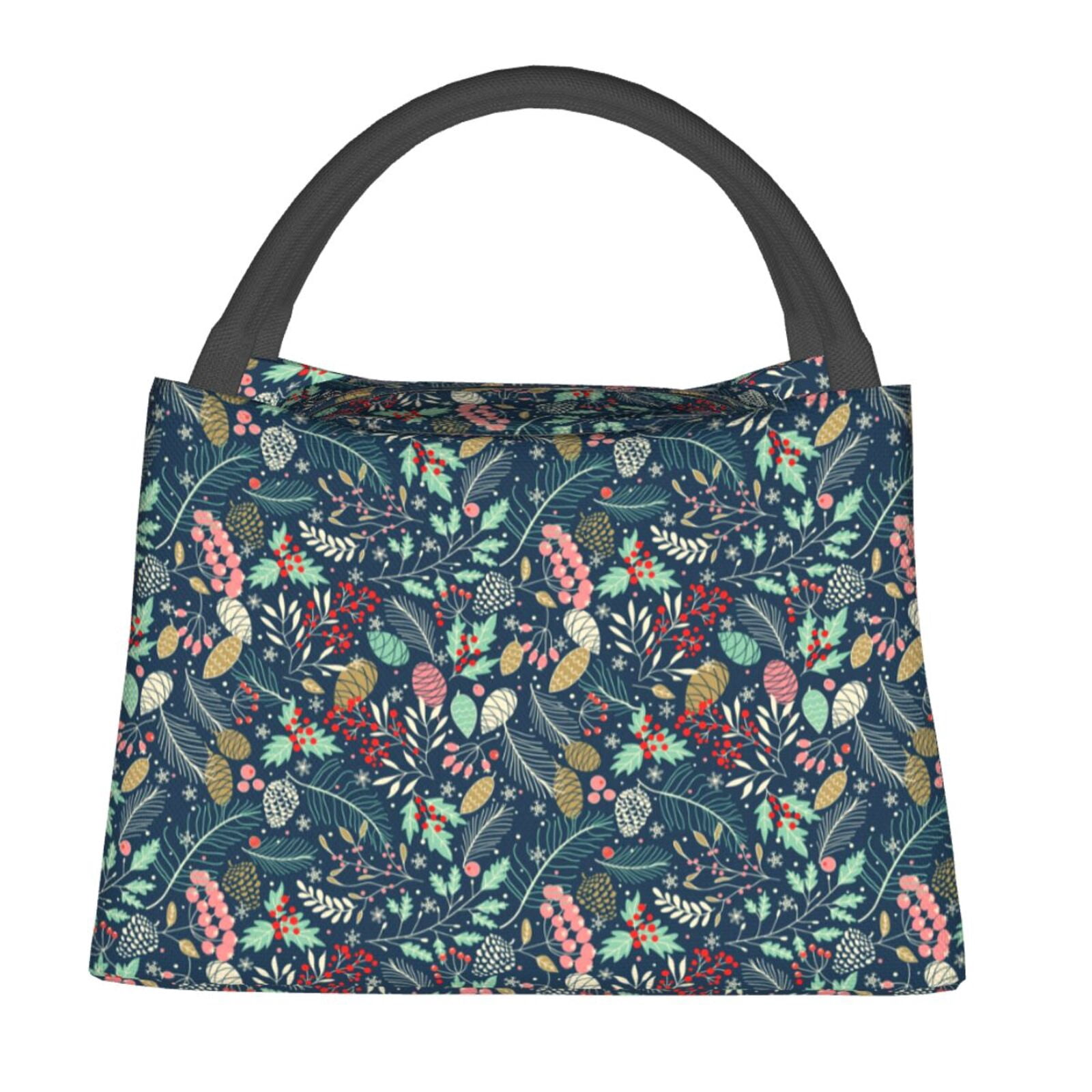 Zeuib berry Nuts Leaf Lunch Bag,Collapsible Cooler Bag Insulated ...