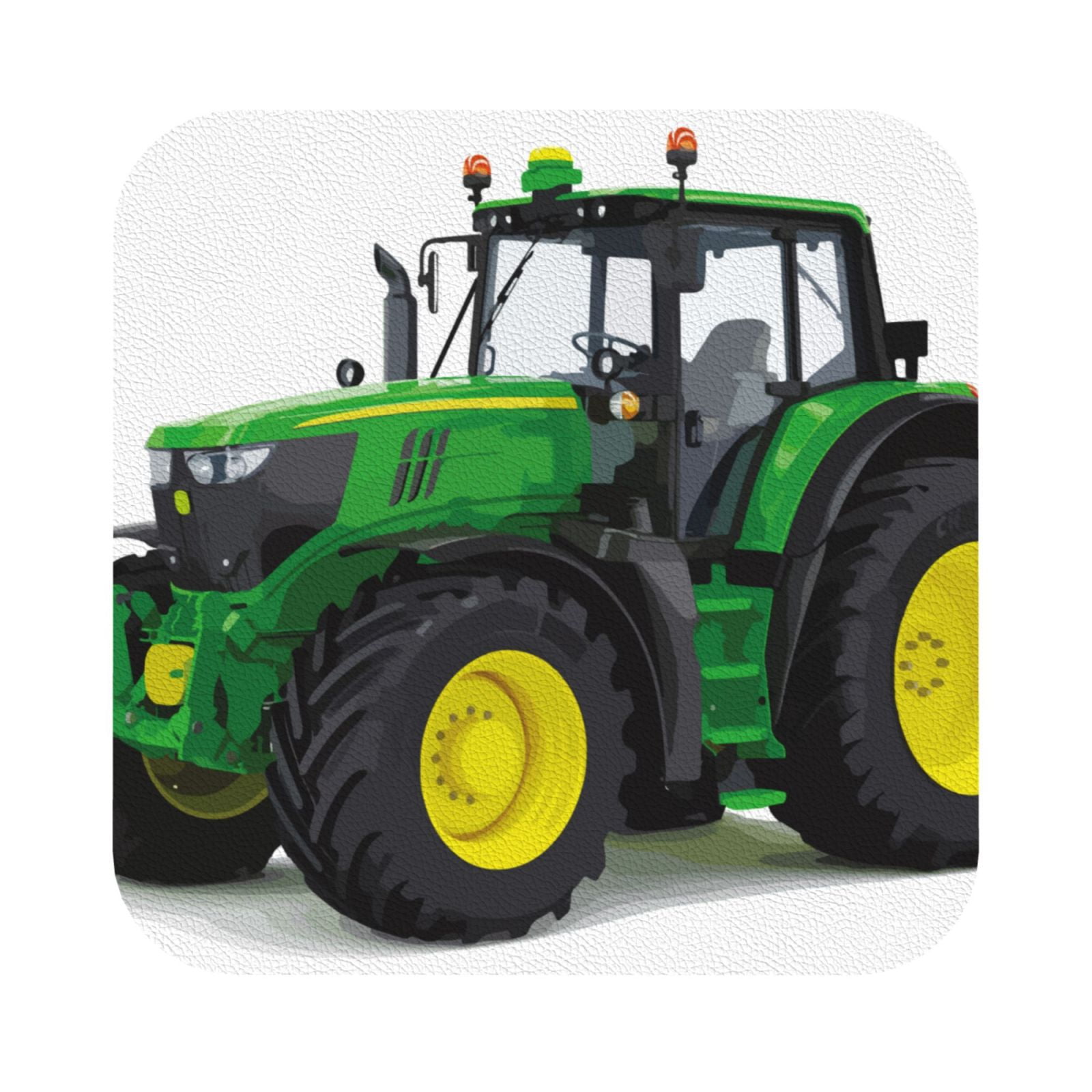 Zeuib big farm tractor Print Set of 6 Coasters for Drinks, Glass & Cups ...