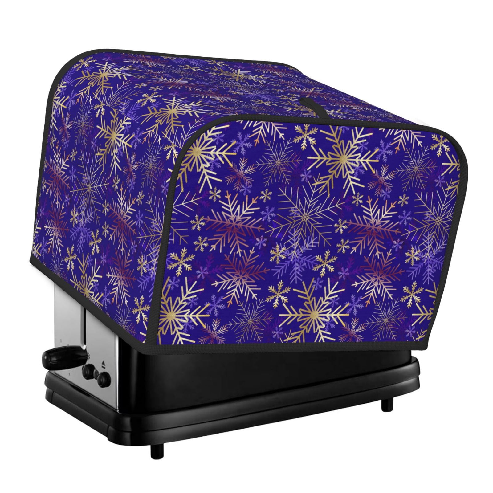 Zeuib blue purple Snowflake Printed 4 slice Toaster Cover, Polyester ...