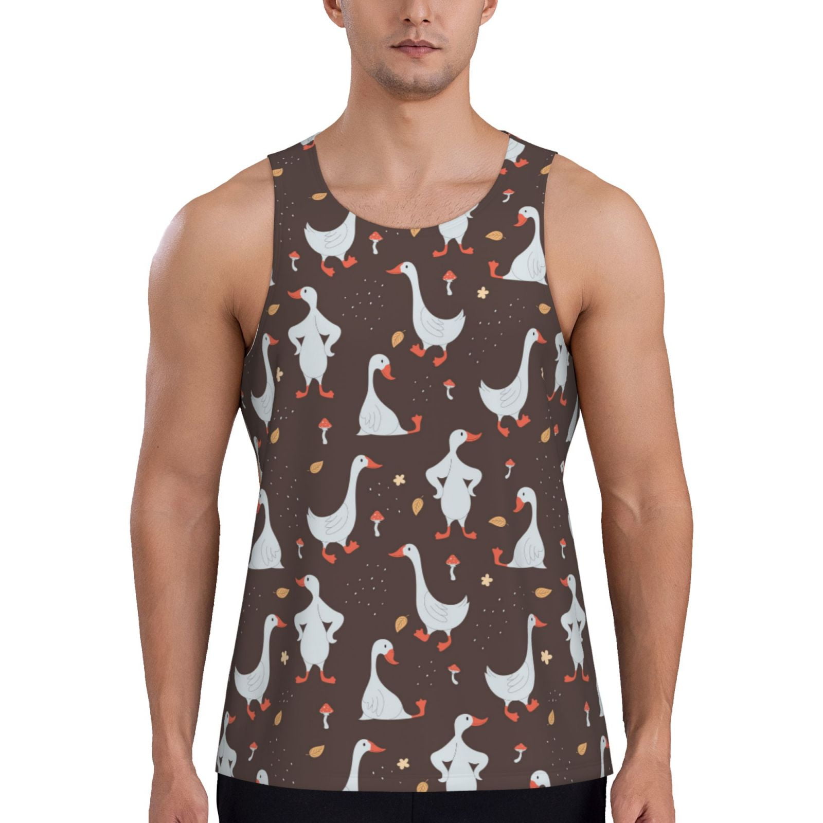 Zeuib cartoon geese Print Quick Dry Workout Tank Top,Gym Muscle Tee ...