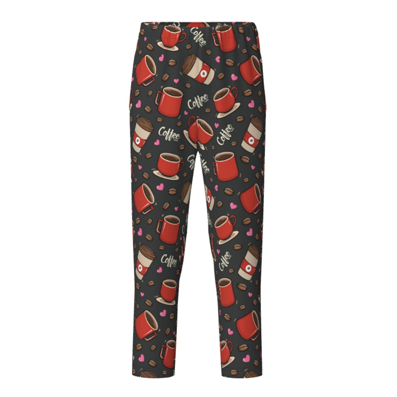Zeuib coffee mug cup Print Pajama Pants for Girls Boys,PJ Bottoms for ...