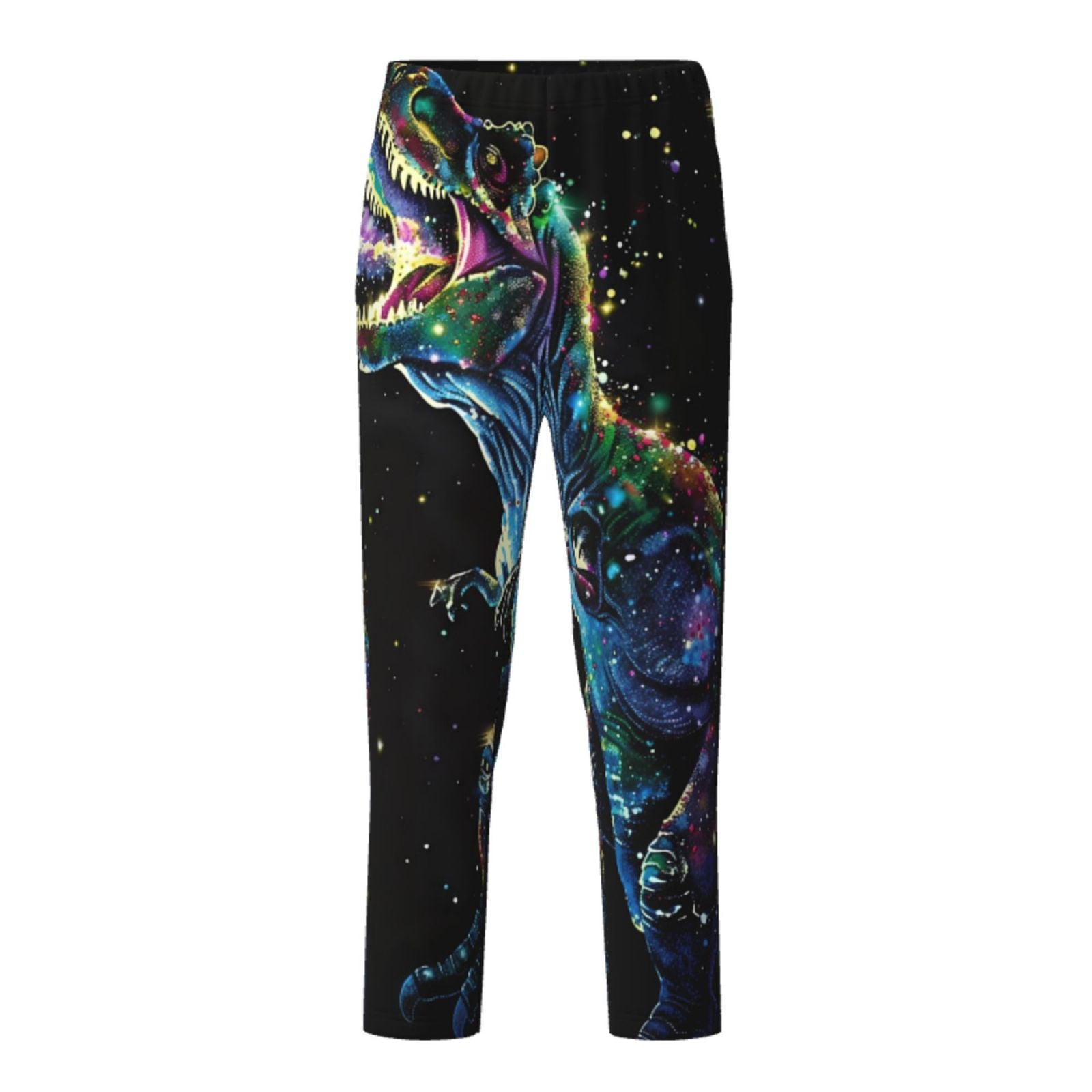 Zeuib colorful flames dinosaur Print Pajama Pants for Girls Boys,PJ ...