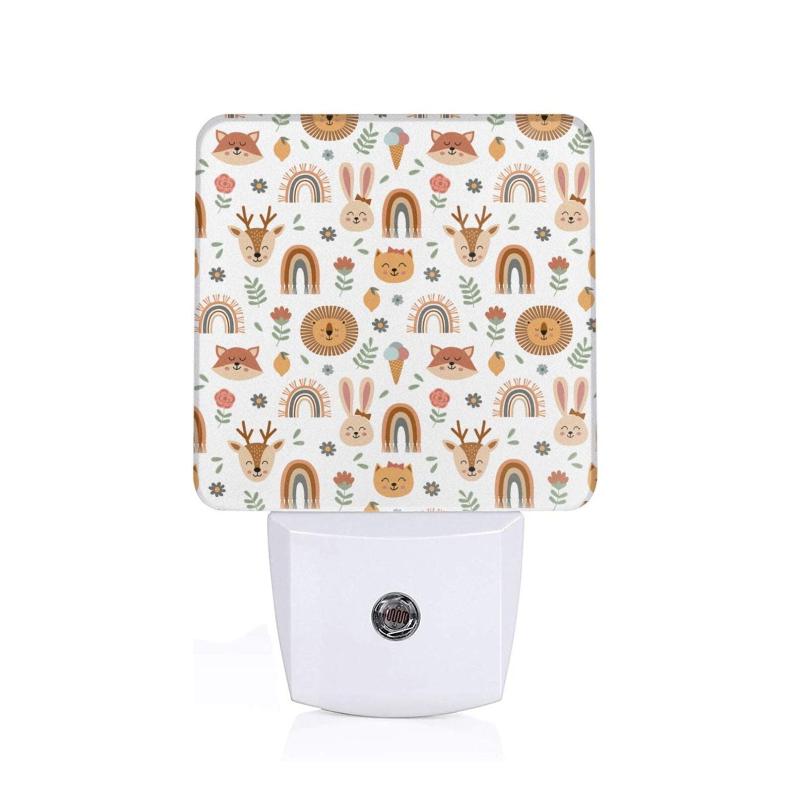 Zeuib cute Rainbow Animal LED Night Light,Plug in Night Light with Dusk ...