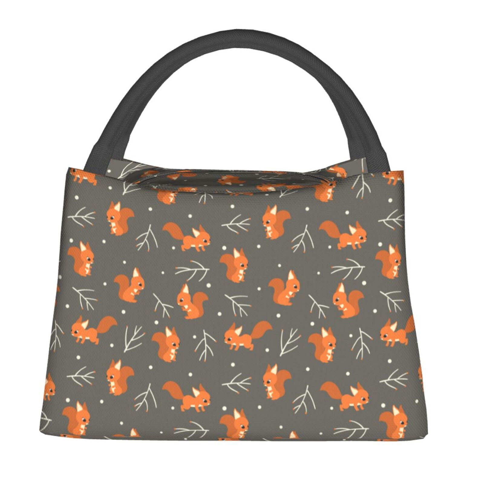 Zeuib cute fall fox leaf Lunch Bag,Collapsible Cooler Bag Insulated ...