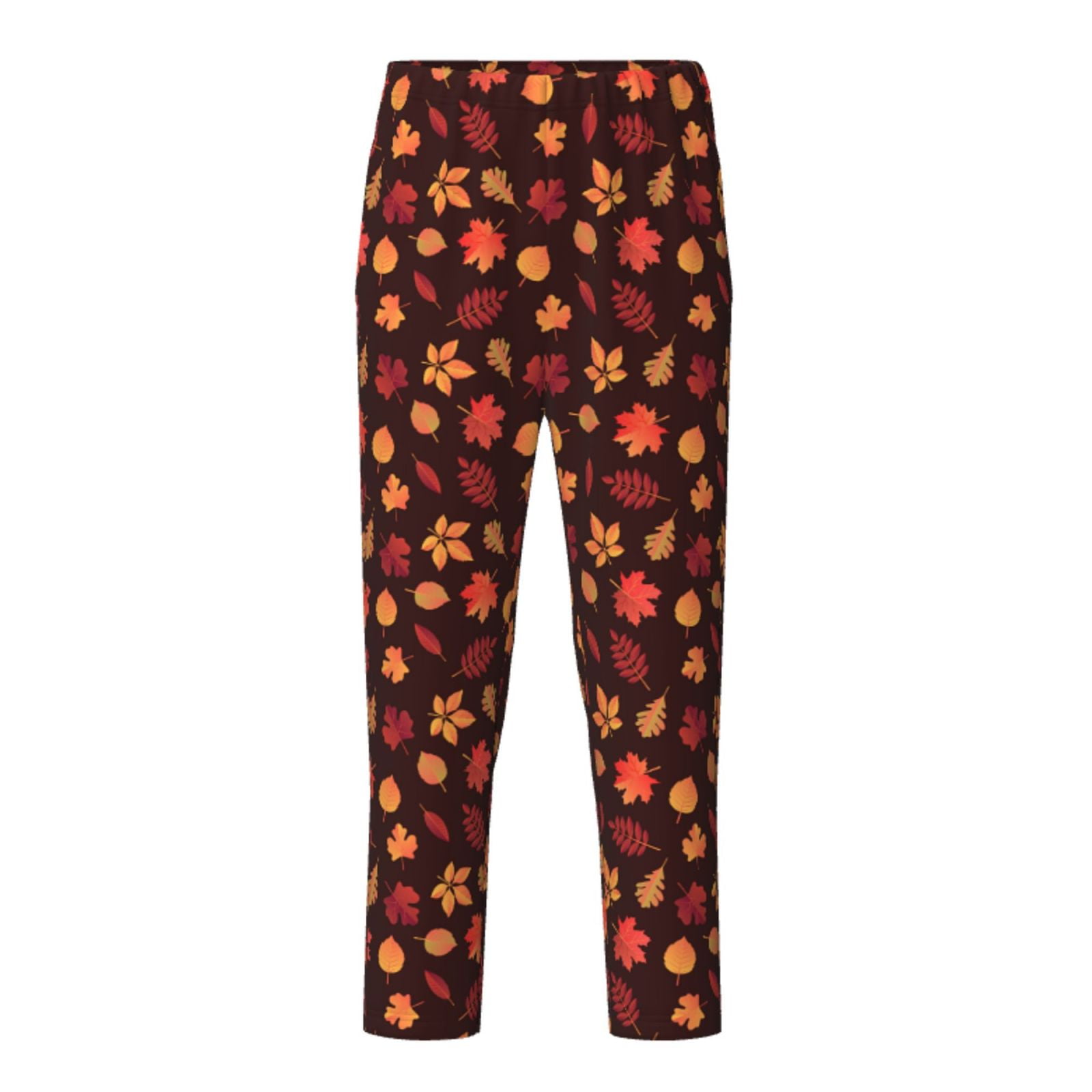 Zeuib fall Maple leaf Print Pajama Pants for Girls Boys,PJ Bottoms for ...