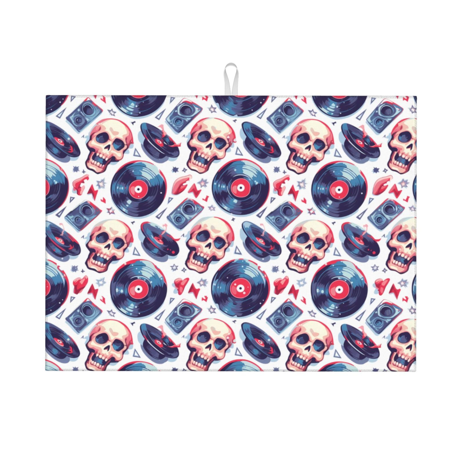 Zeuib record rock music Skull Dish Drainer Kitchen Counter, Kitchen ...