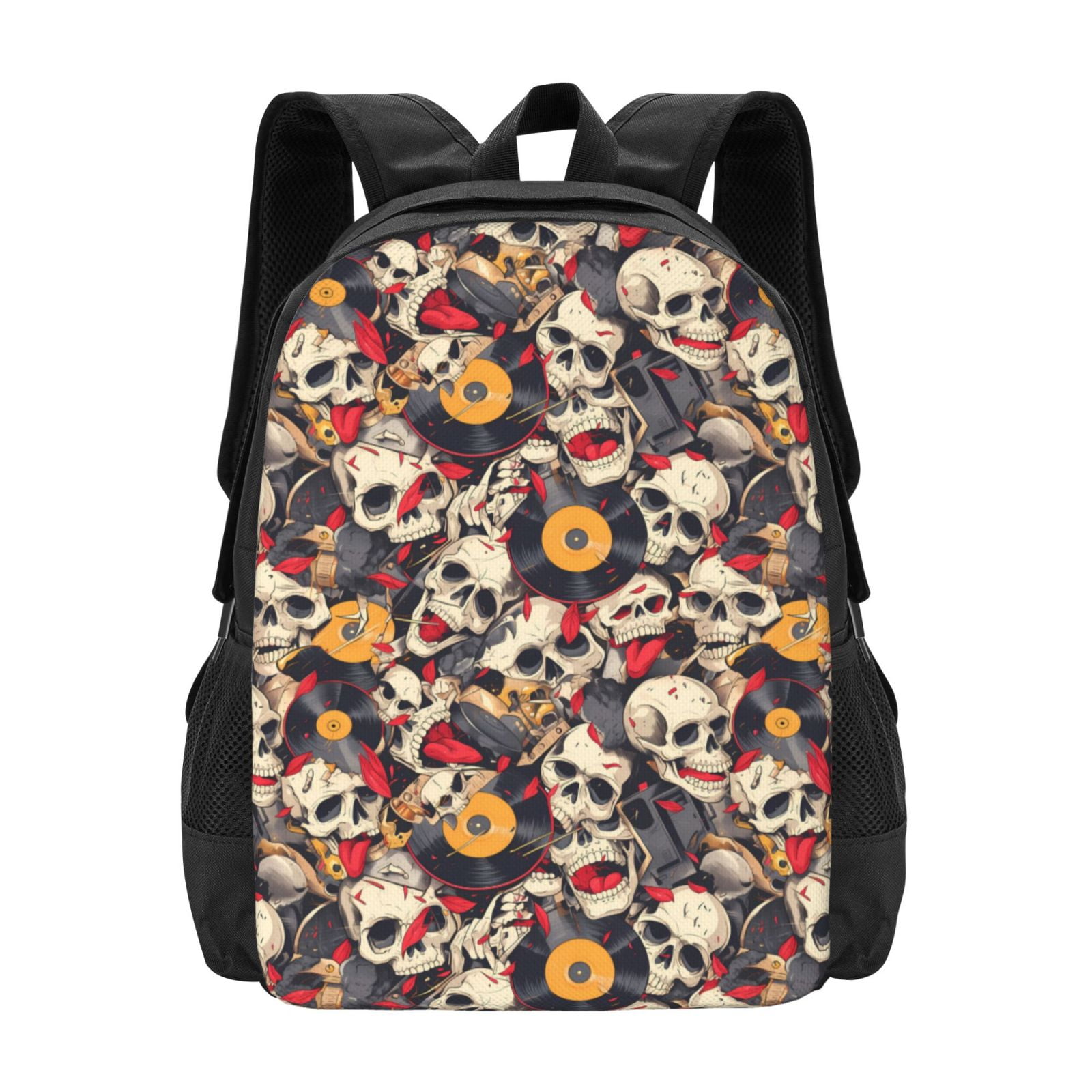 Zeuib rock Skull record artist Stylish and Lightweight Backpack ...
