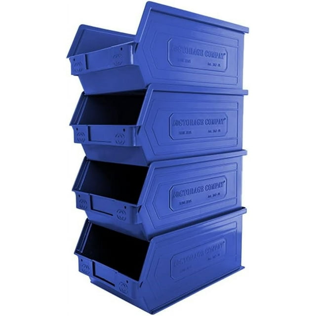 Zeus 3A2PLZ Blue | Plastic Bin, Hanging Stacking Containers (12-Inch X ...