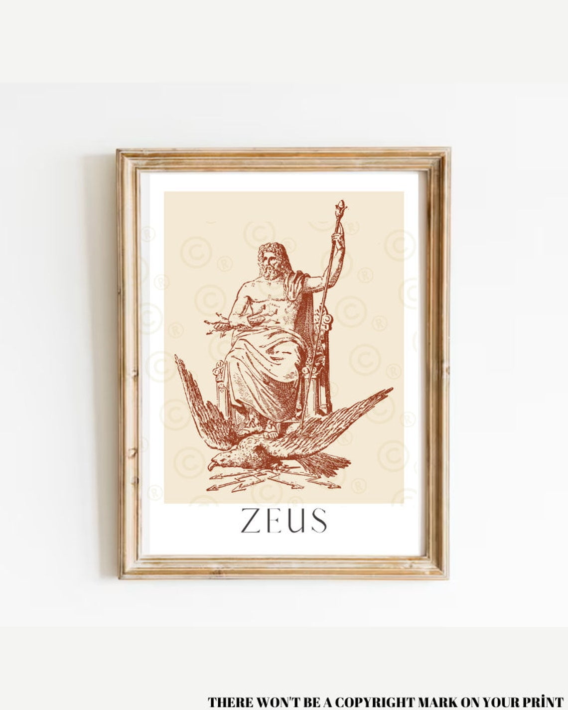 Zeus Art Print, Jupiter God, Greek Pantheon, King Of Gods, Roman ...