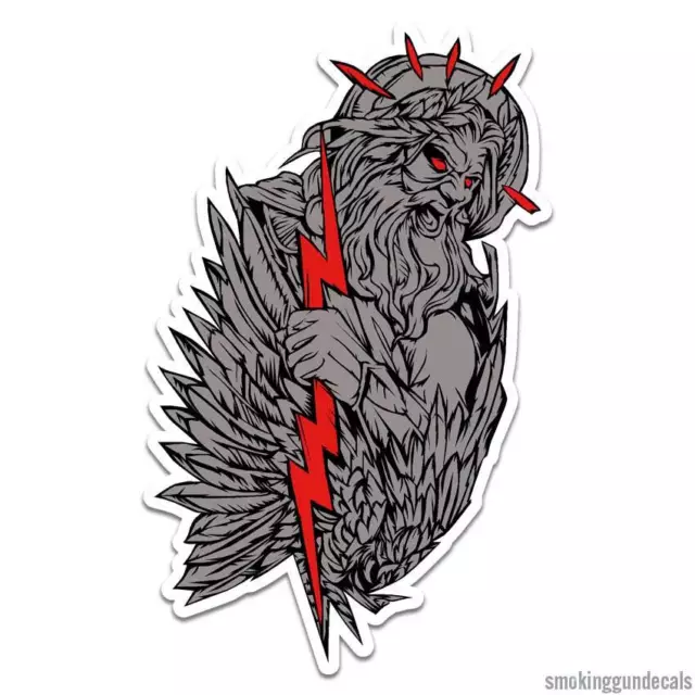 Zeus God Sticker Indoor Outdoor Phone Decal Water Bottle Stickers Car ...