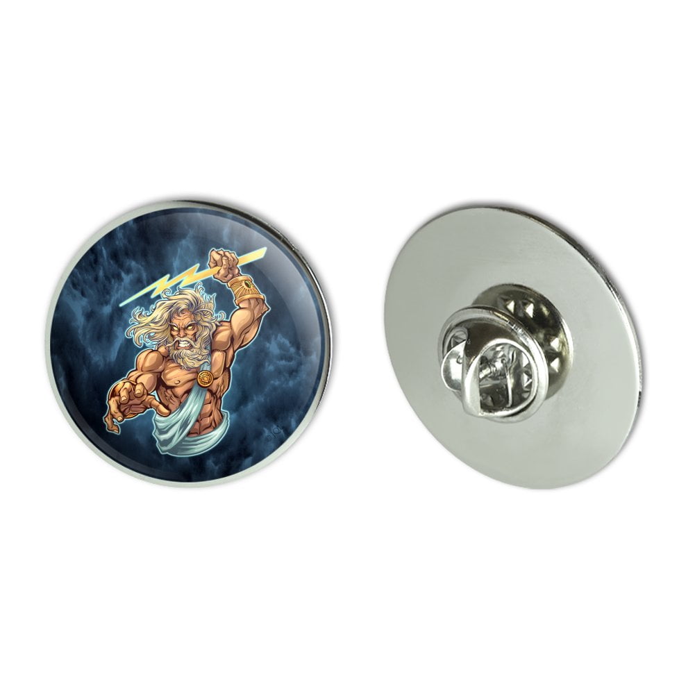Zeus Greek God Mythology Lightning Metal 1.1" Tie Tack Hat Lapel Pin ...
