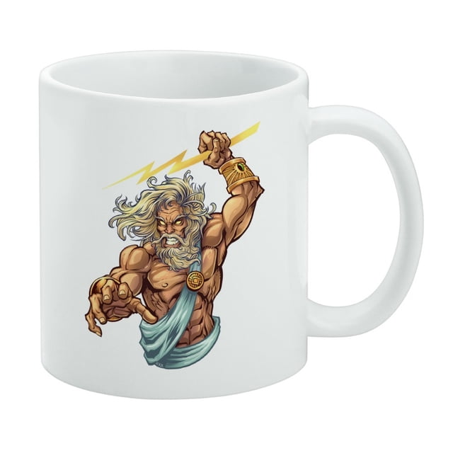 Zeus Greek God Mythology Lightning White Mug - Walmart Business Supplies