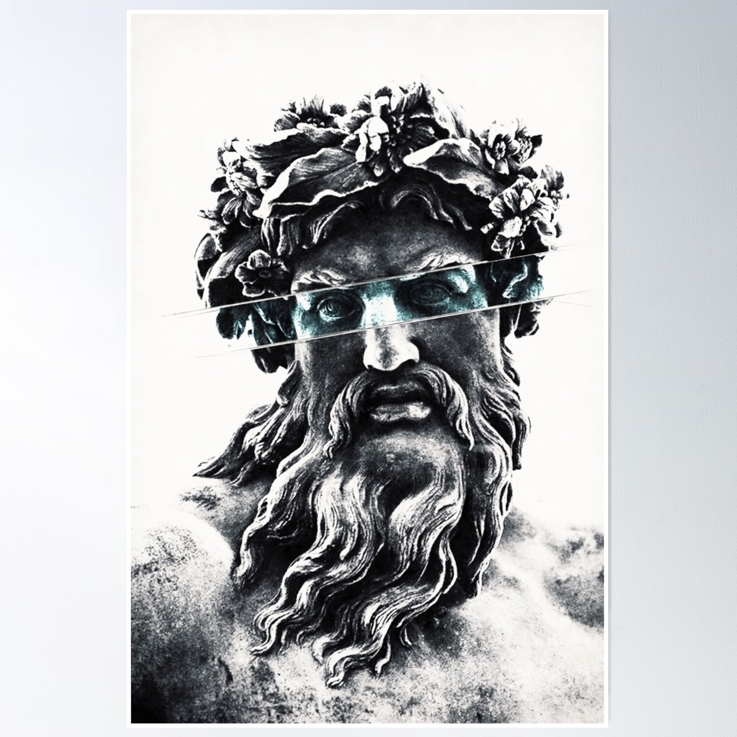 Zeus The King Of Gods Poster Wall Art, Modern Wall Decor, 8x12 UNFRAMED ...