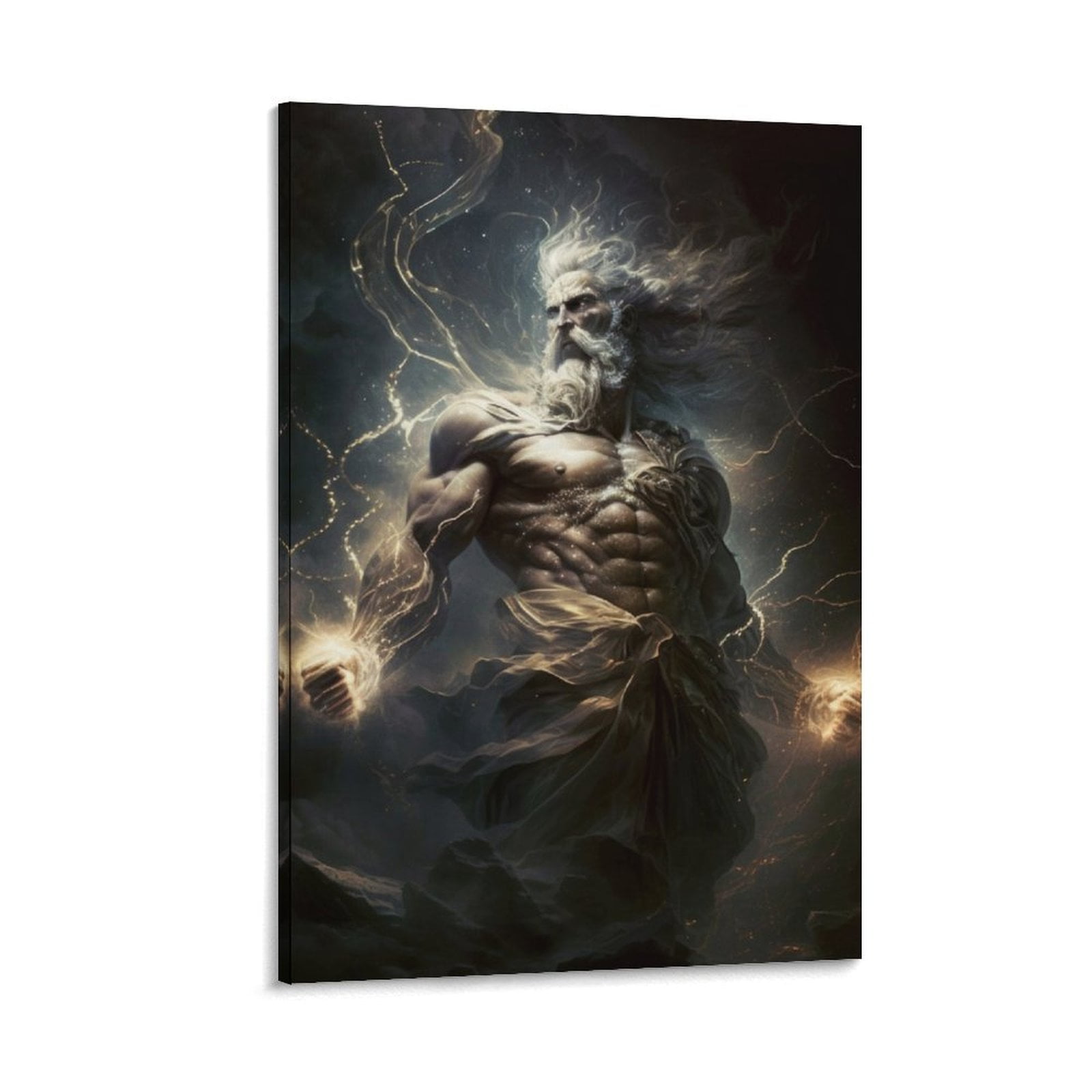 Zeus from Greek Myth Poster (2) Posters Wall Art Painting Canvas Gift ...