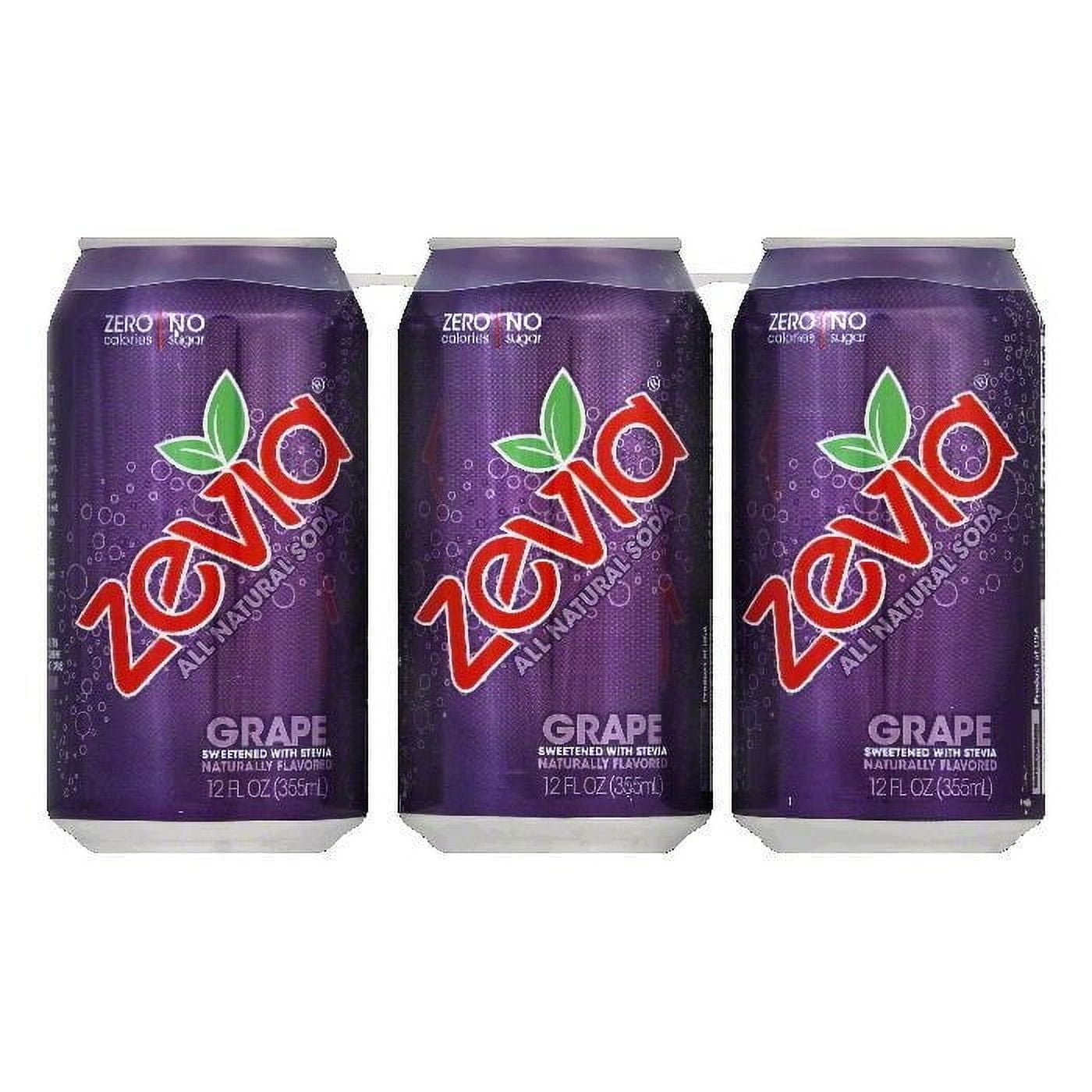Zevia Zero-Calorie Sugar-Free Grape Soda Drink, Gluten-Free, 12 Fl. Oz ...