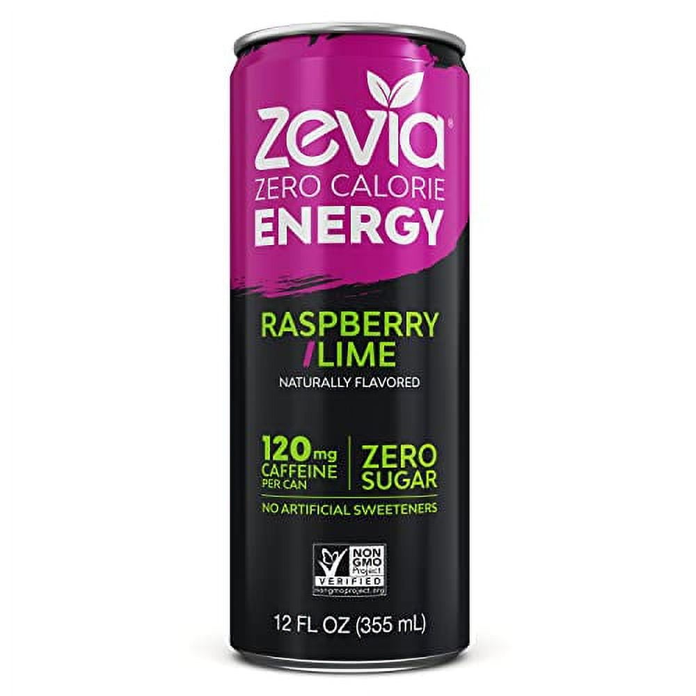Zevia Energy Raspberry Lime Zero Calorie, 12 oz - Walmart.com