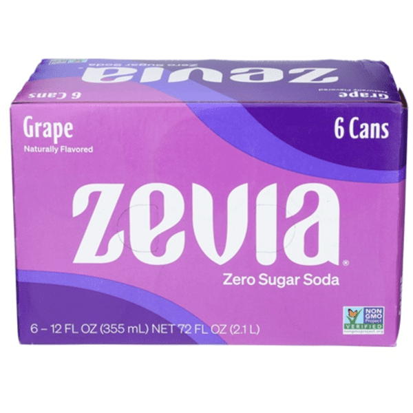 Zevia Grape Soda 6 Pack 12 fl oz - Walmart.com
