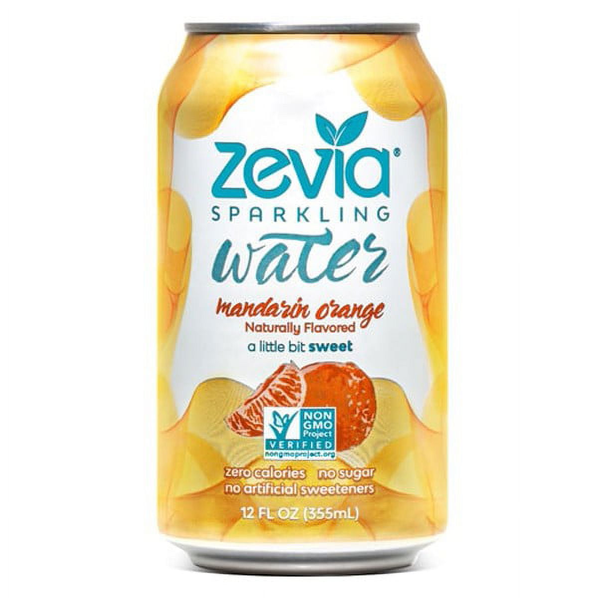 Zevia Mandarin Orange Sparkling Water 12 oz Cans - Pack of 24 - Walmart.com