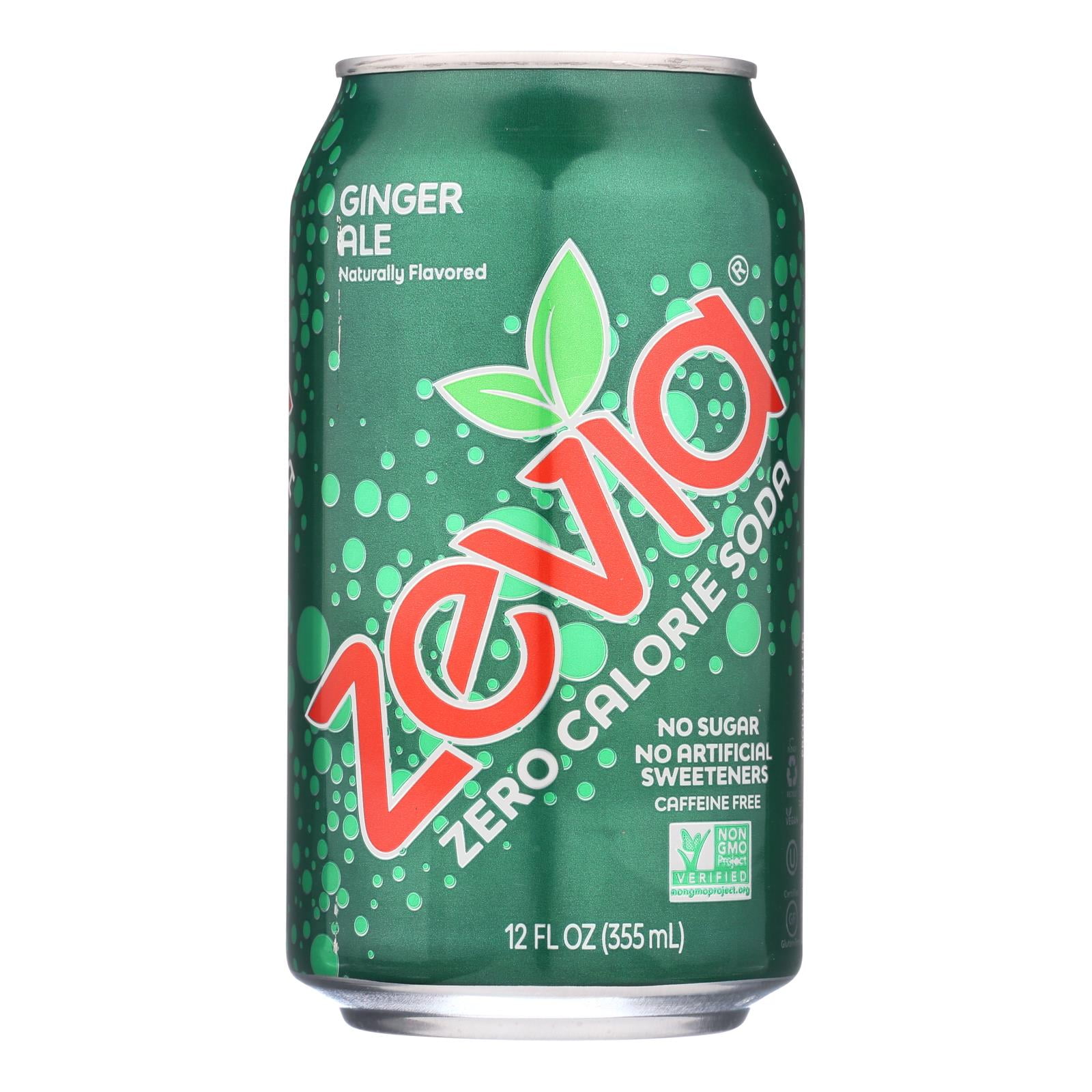 Zevia - Soda Ginger Ale Zero Calorie Can - Case of 4-6/12 Fluid Ounces - Walmart.com