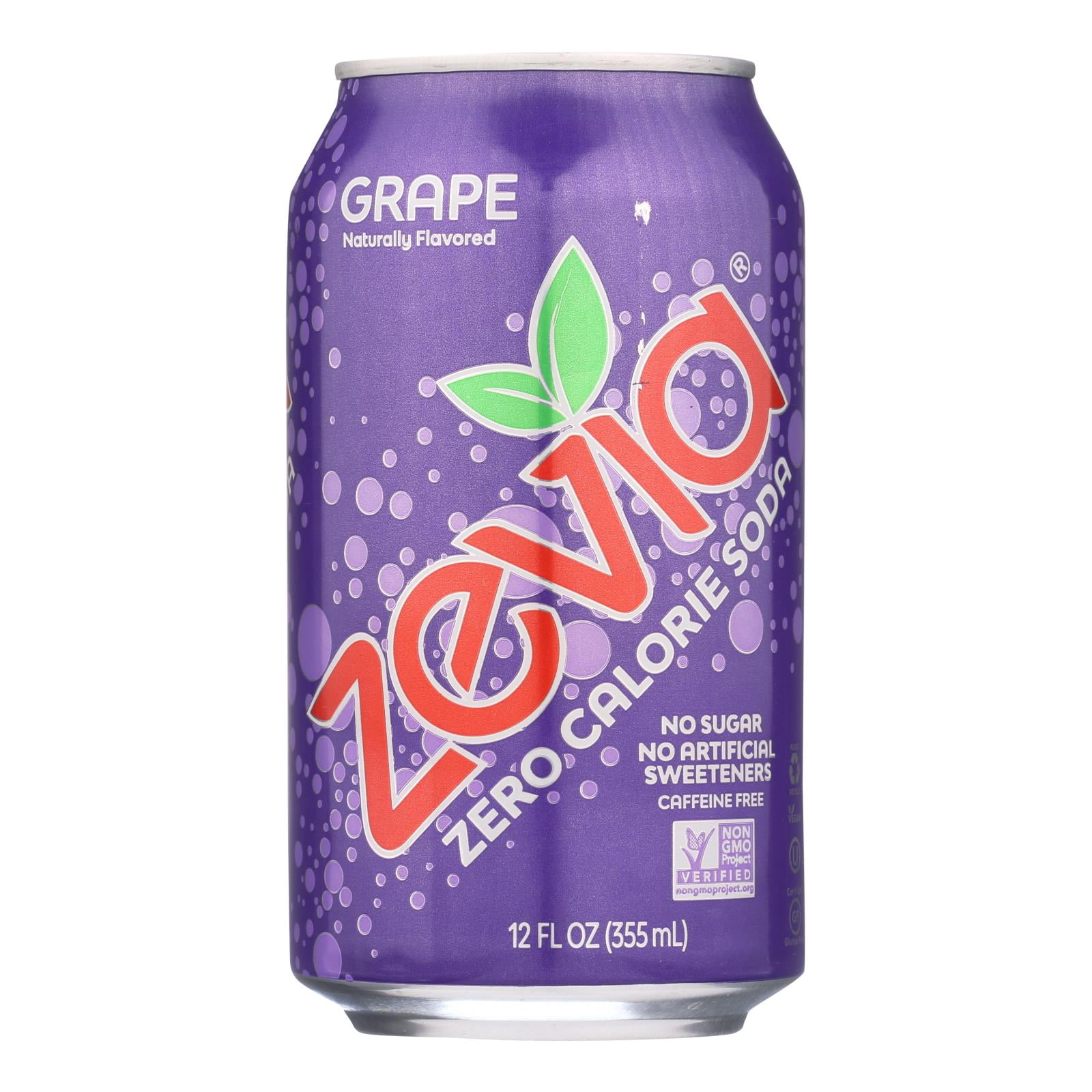 Zevia - Soda Grape Zero Calorie Can - Case of 4-6/12 Fluid Ounces ...