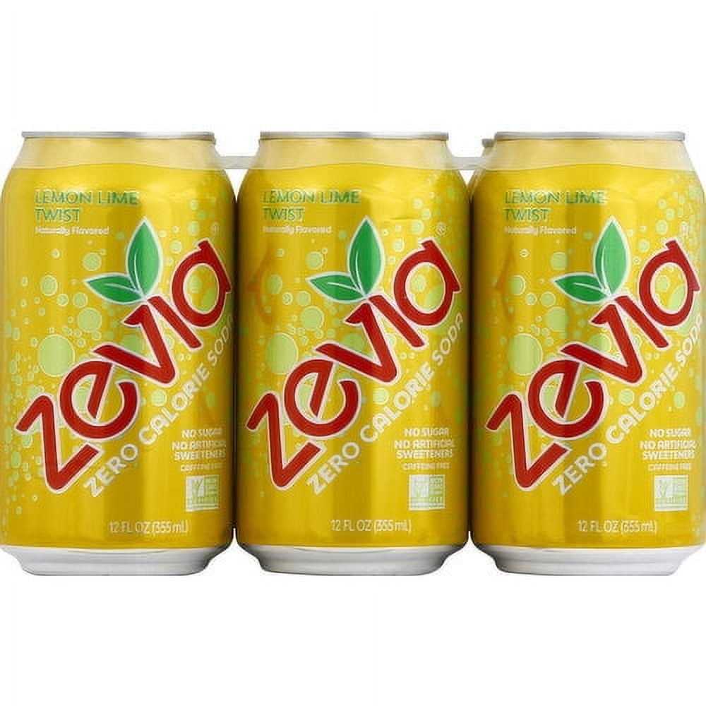 Zevia Soda Zero Calorie Lemon Lime Twist - 6Pk 72 oz - Walmart.com