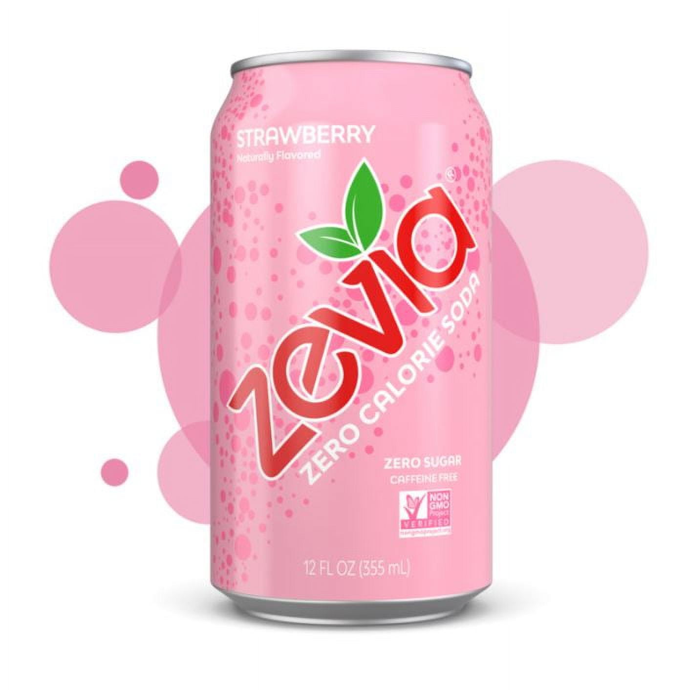Zevia Sugar-Free Strawberry Soda, Zero Calories, 12 Ounce - Pack Of 12 ...
