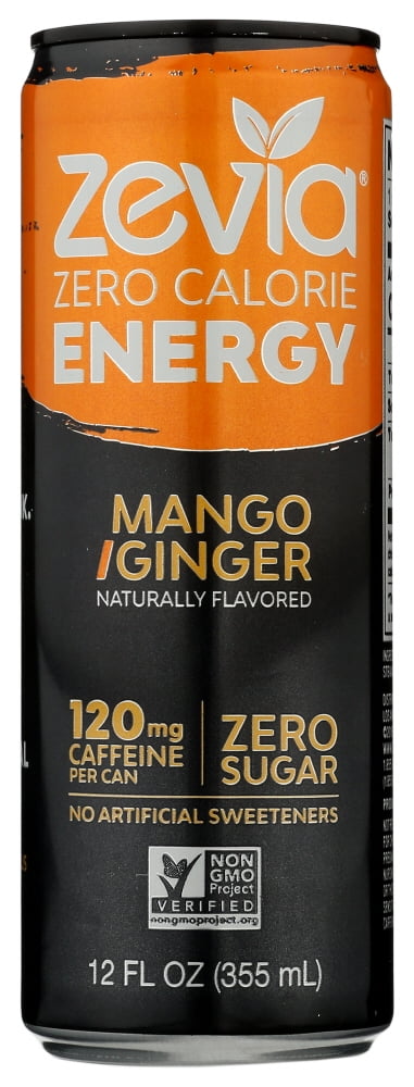 Zevia Zero Calorie Energy Drink Mango/Ginger, 12 Fl Oz - Walmart.com