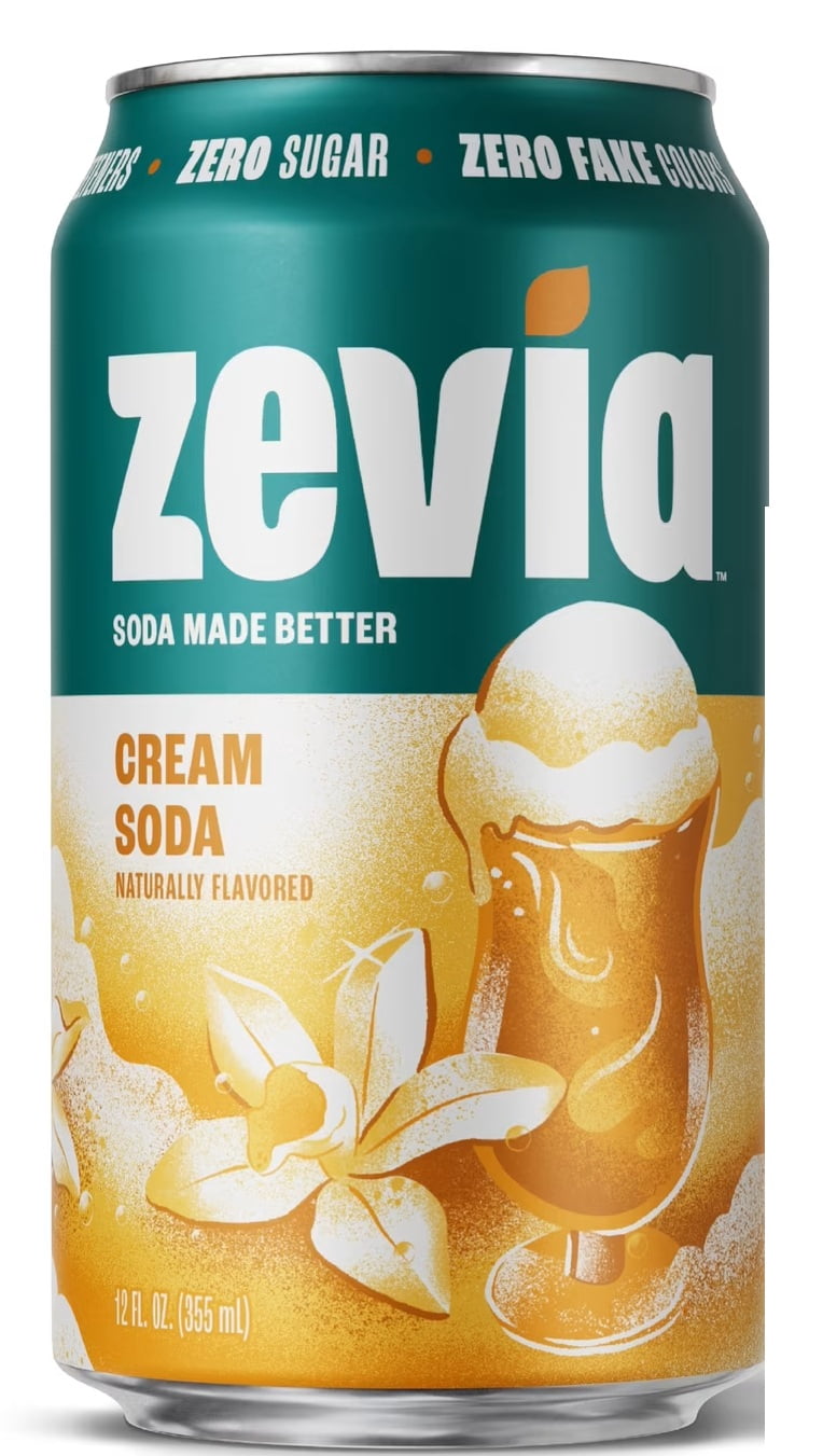 Zevia Zero Calorie, No Sugar Cream Soda Pop, 12 fl oz, 1 Cans - Walmart.com