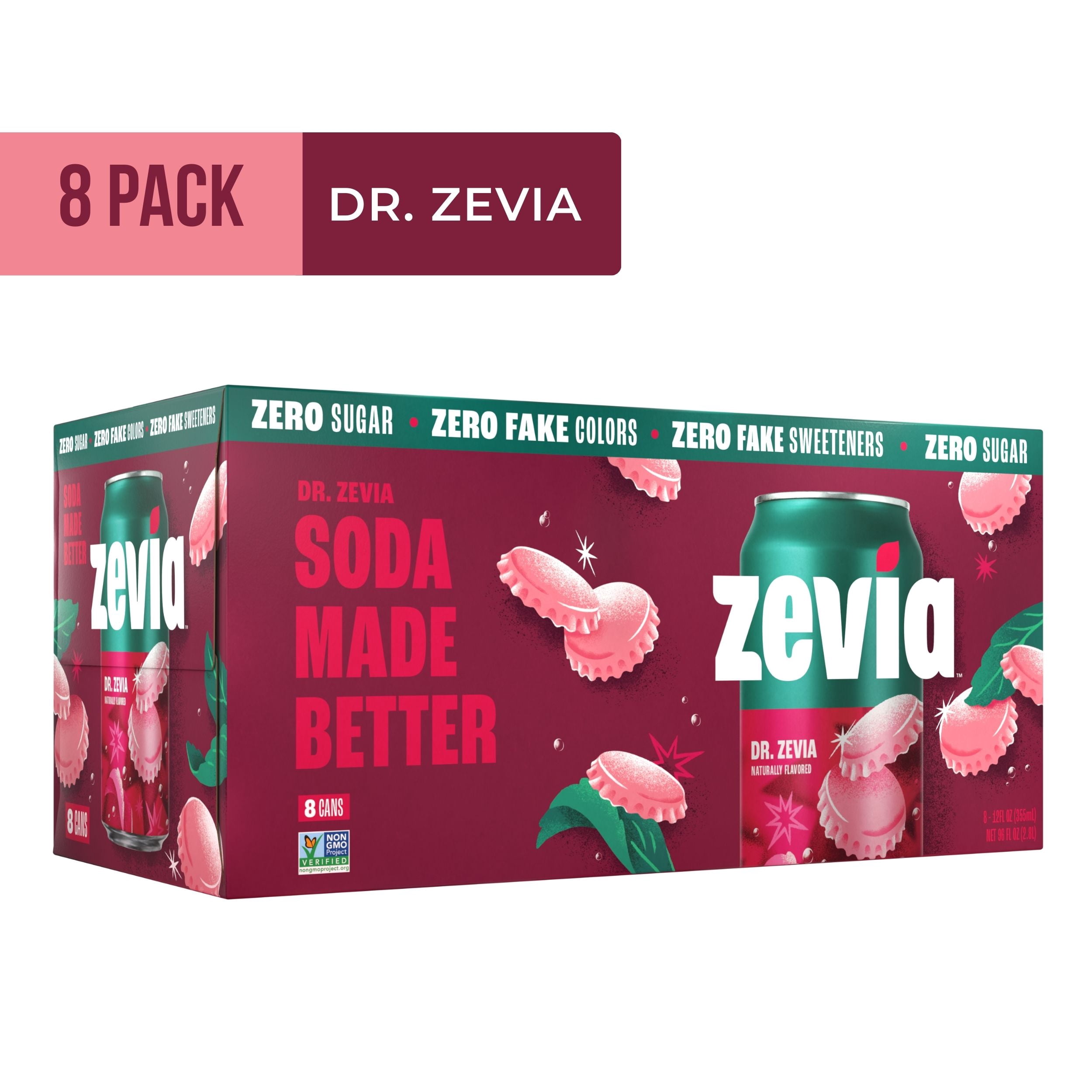 Zevia Zero Calorie No Sugar Soda Pack 12 fl oz Cans, Naturally ...